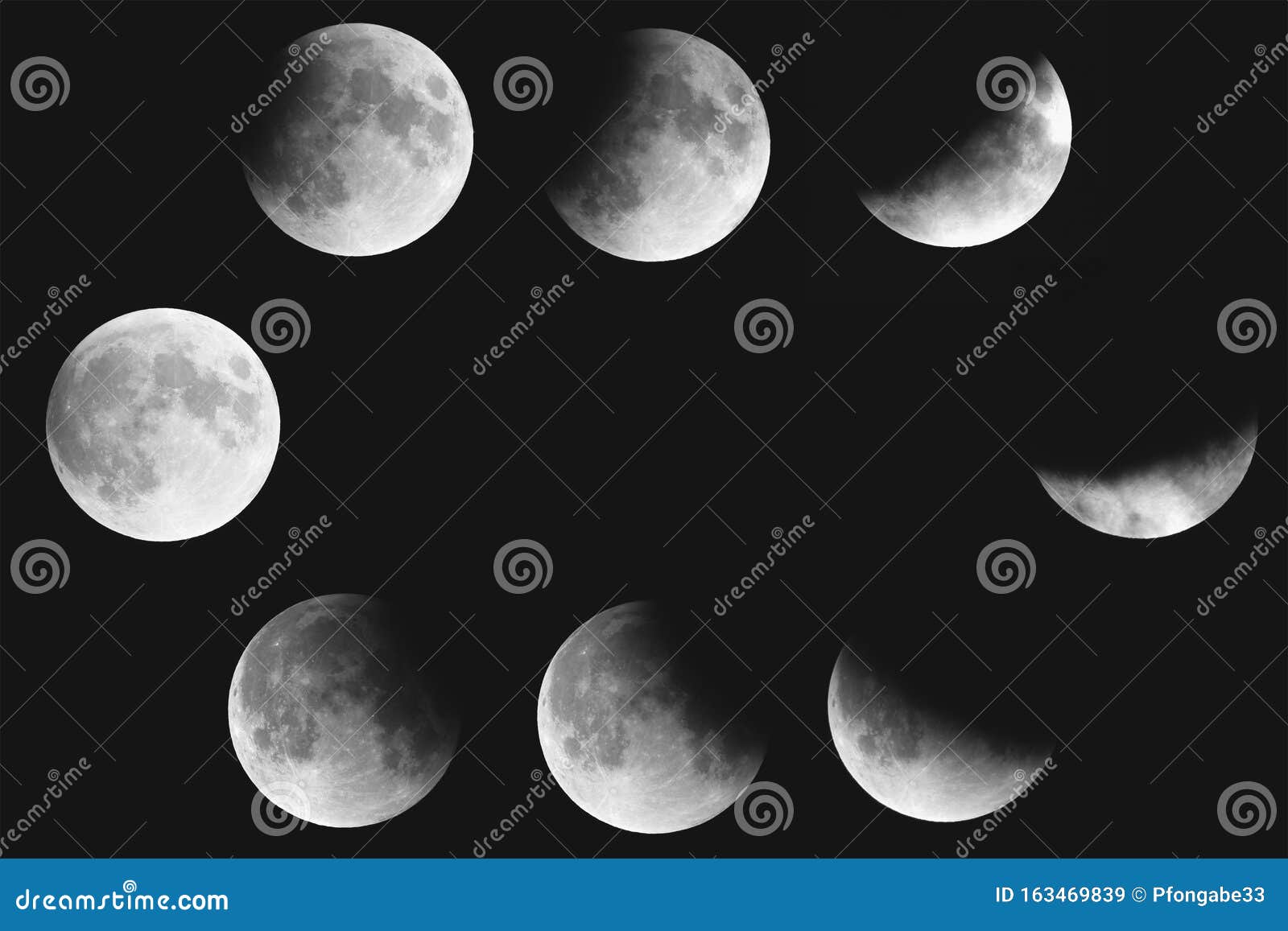 Phases Of Partial Solar Eclipse Royalty-Free Stock Photo ...