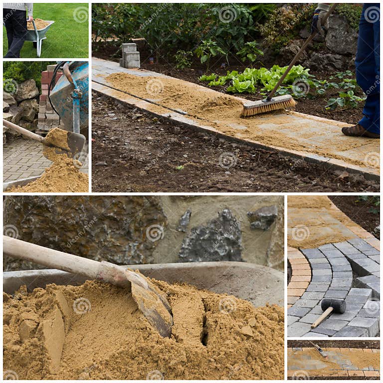 Collage path construction stock image. Image of outside - 54581633
