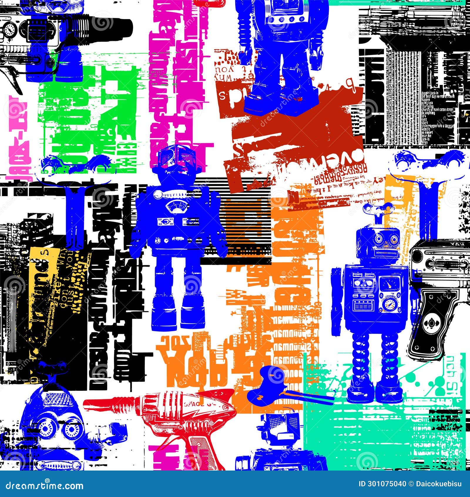 Collage Pattern of Abstract and Meaningless Textures, Stock Vector ...