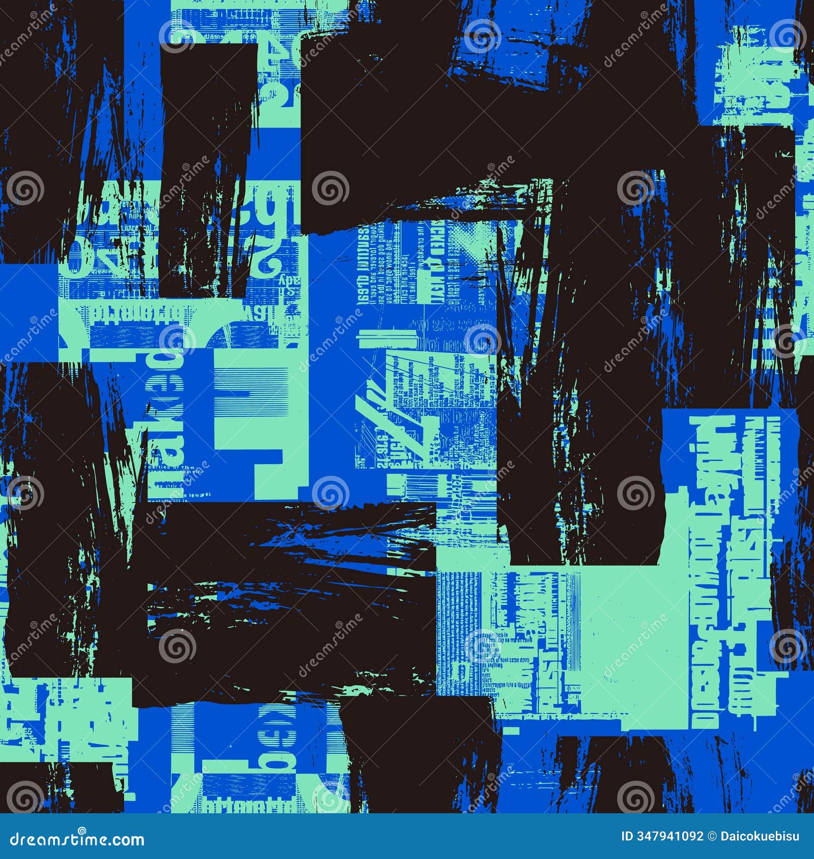 Collage Pattern Of Abstract And Meaningless Textures, Vector ...