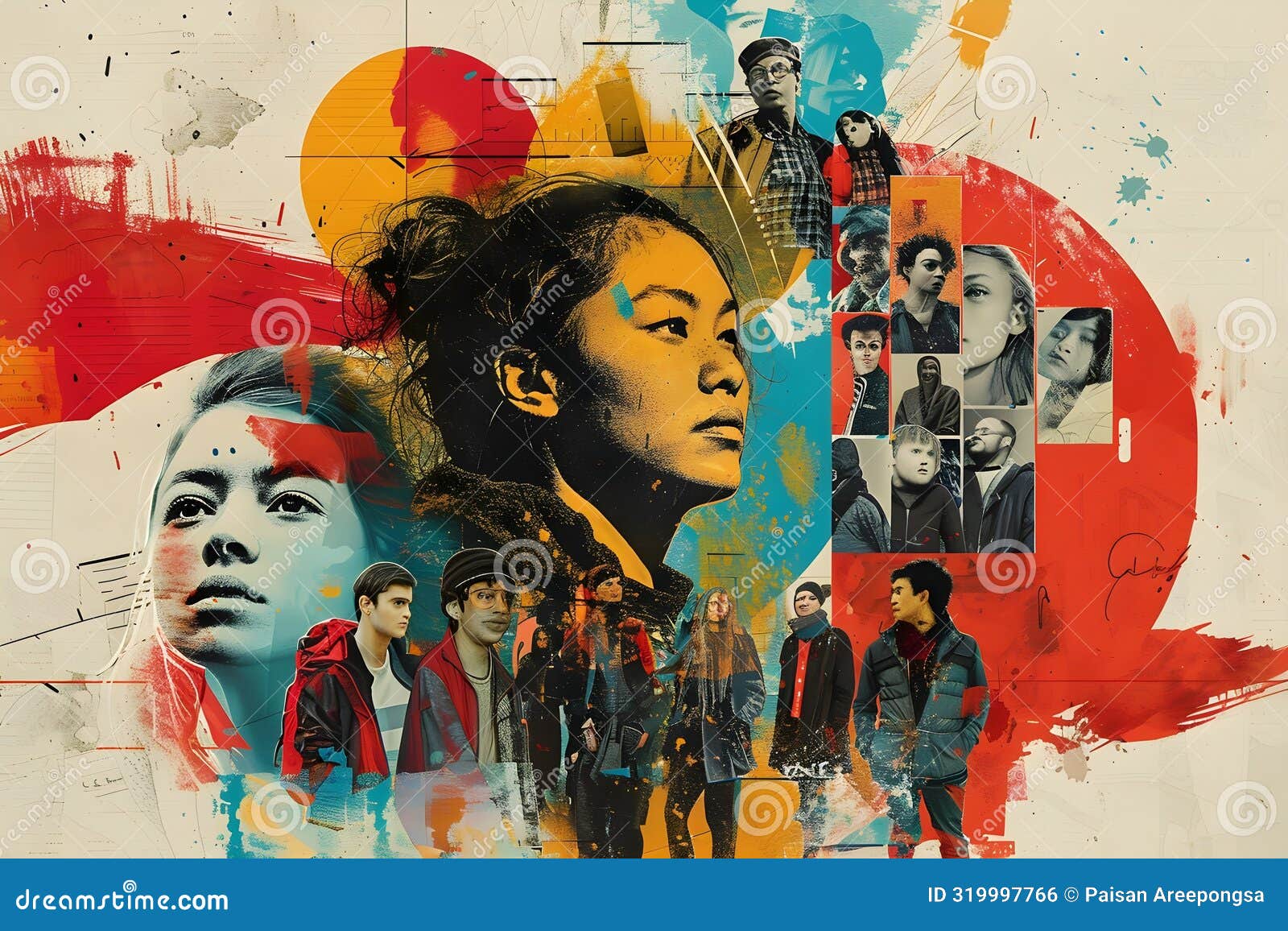 Collage of People from Different Countries and Regions Engaging Stock ...