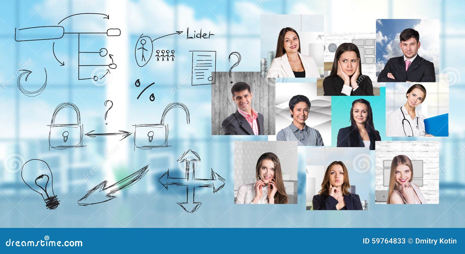 Collage of People from Different Professions Stock Image - Image of ...