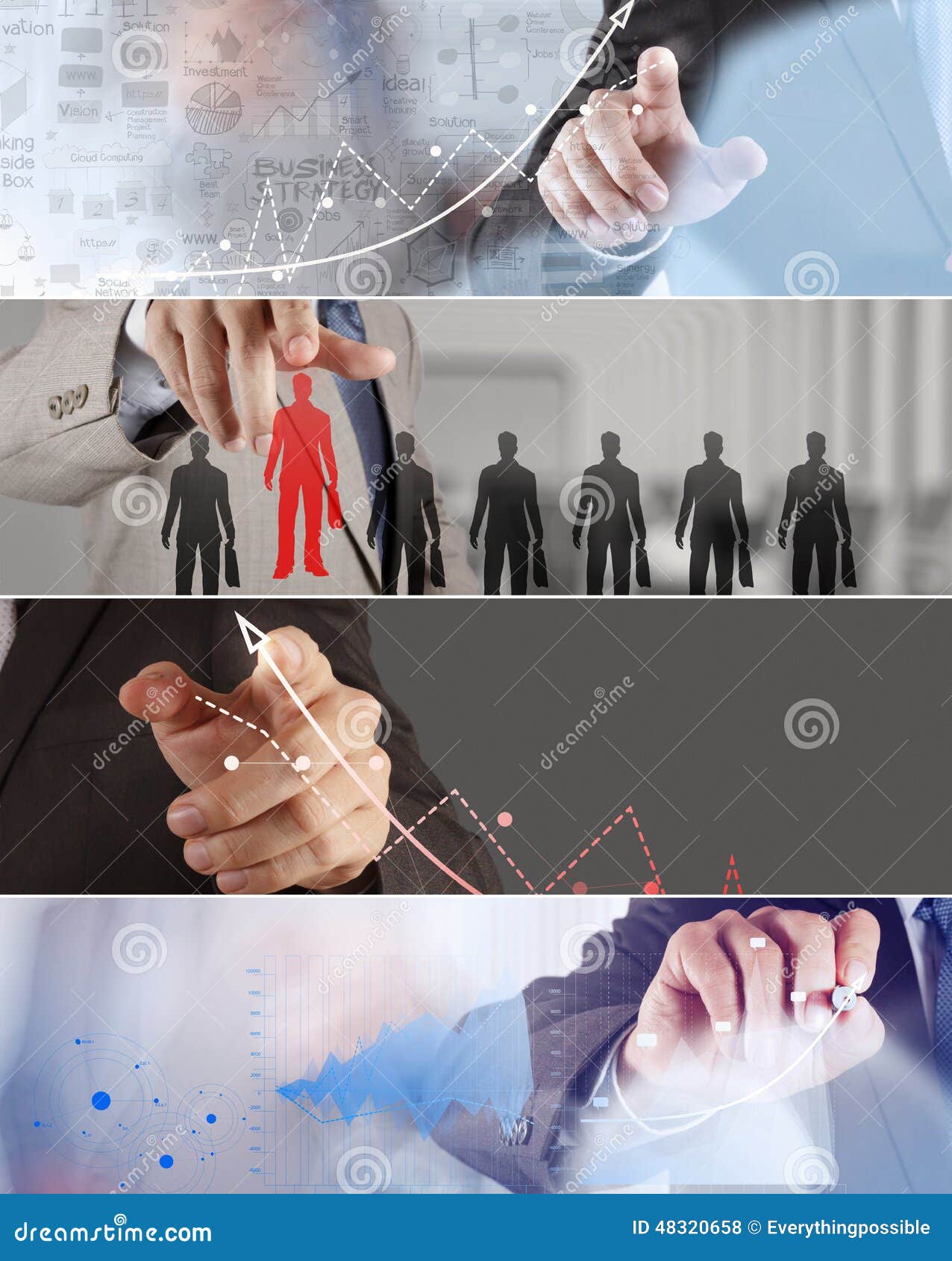 Collage of Photo Business Strategy Stock Photo - Image of collage ...