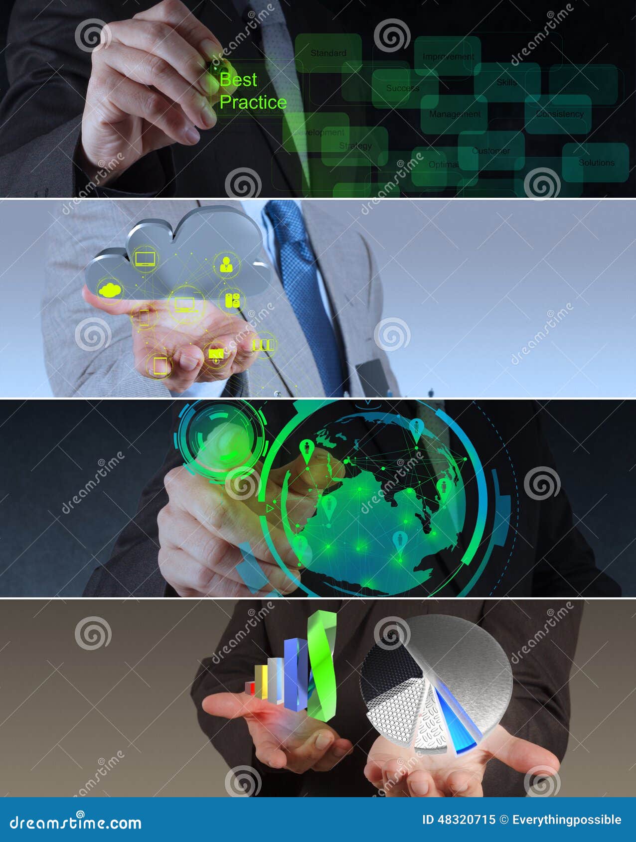 Collage of Photo Business Strategy Stock Image - Image of business ...