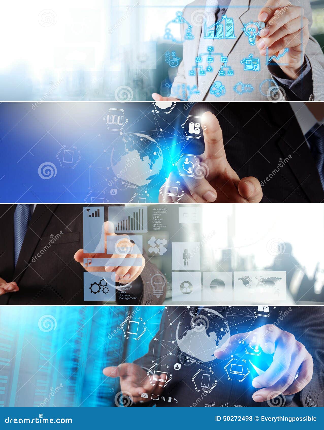 Collage of Photo Business Strategy As Concept Stock Photo - Image of ...