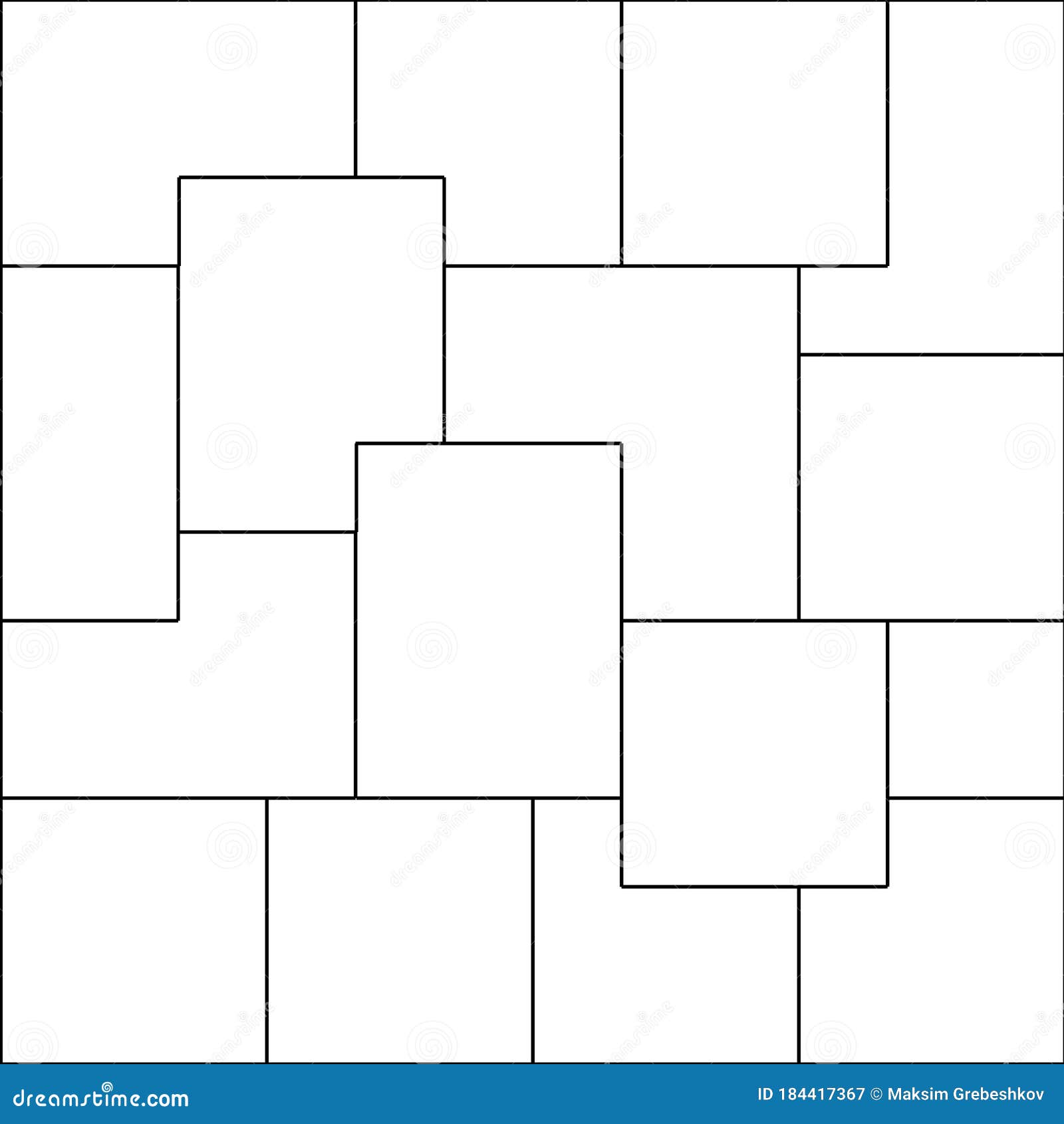 Collage Photo Frame Grid Template for Your Design Stock Illustration ...