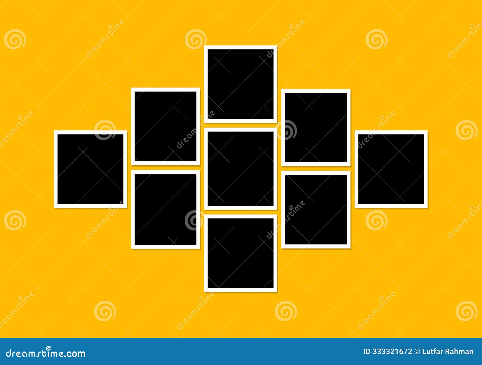 Collage Photo Frame Template for Photographs Presentation Stock ...