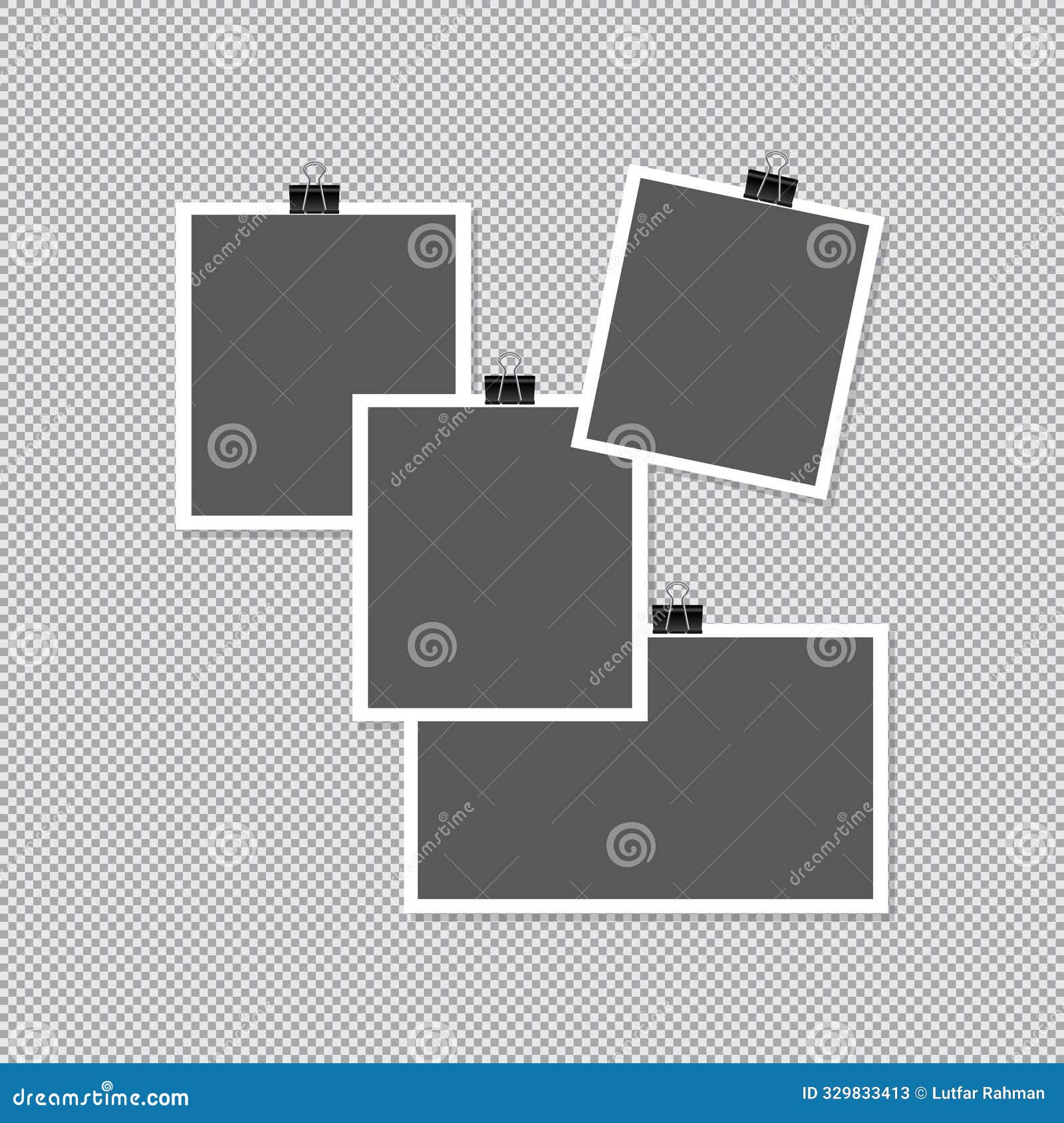 Collage Photo Frames Flat Design Stock Illustration - Illustration of ...