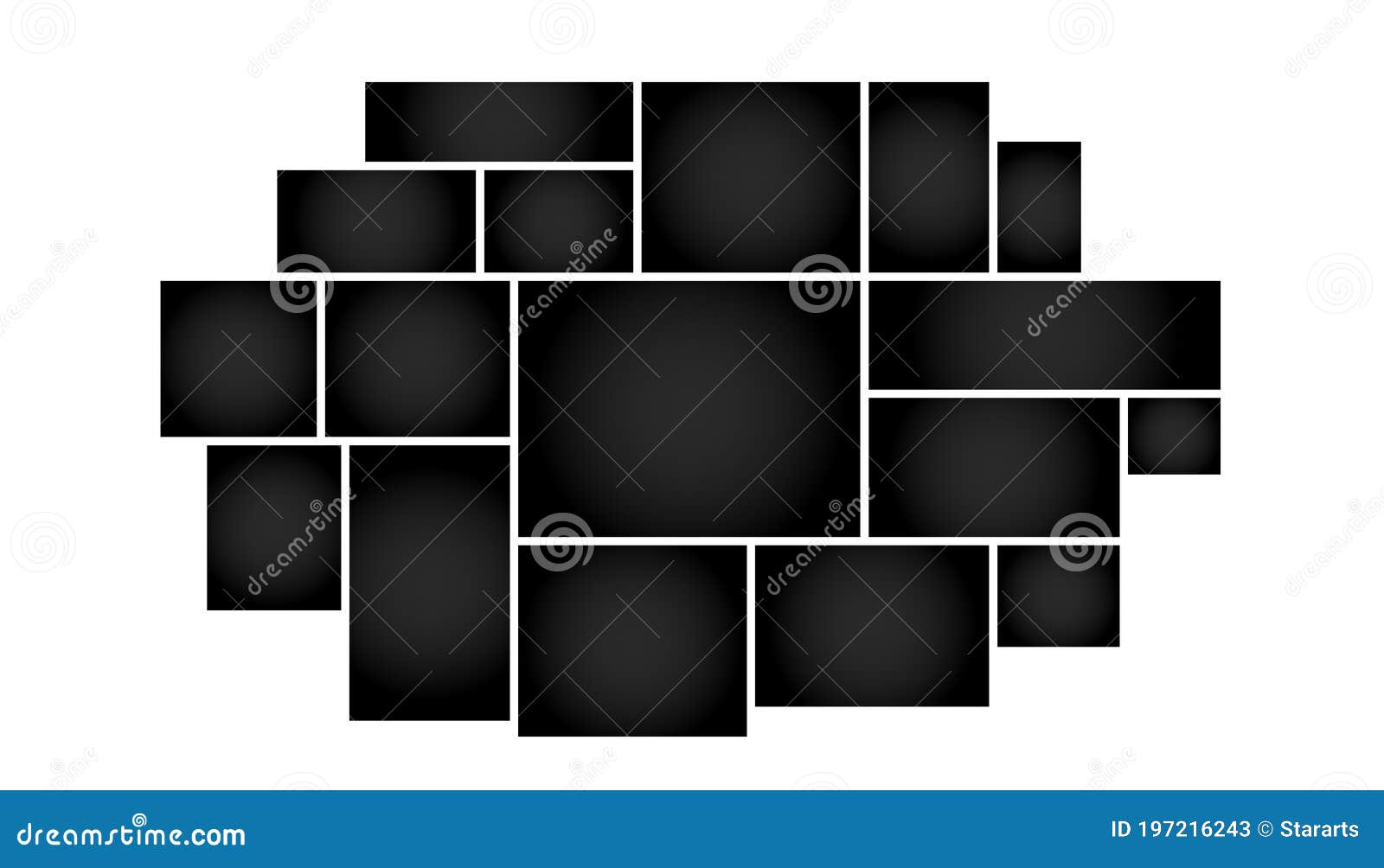 Collage of Photo and Images Aligned Properly Stock Vector ...