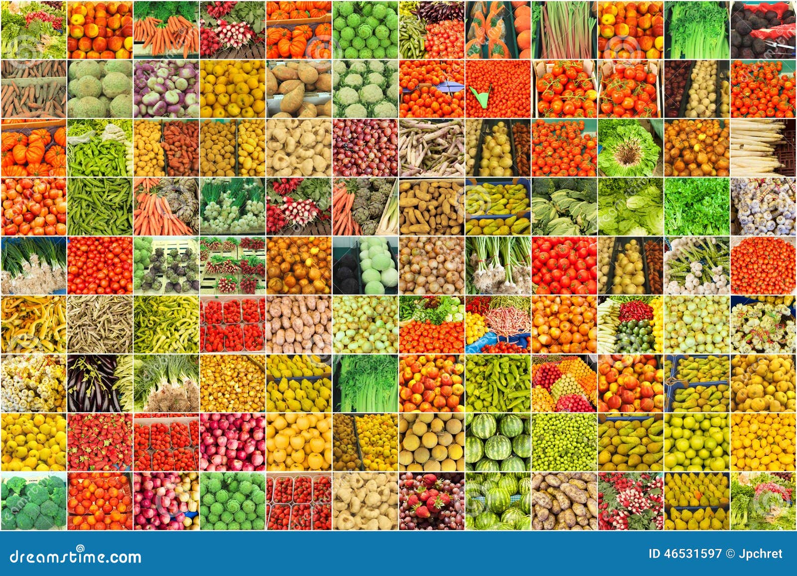 Collage Of Photographs Of Vegetables And Fruits Stock Image ...