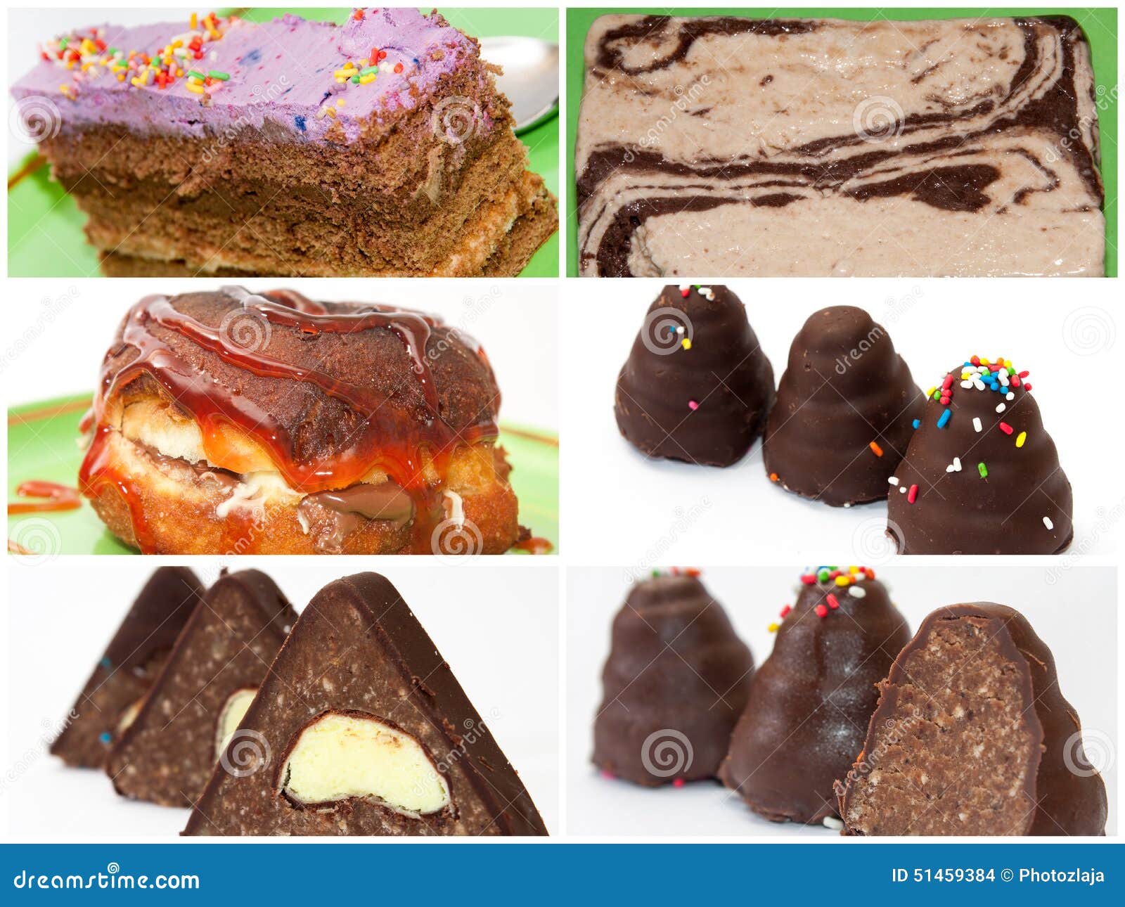 Collage with Photos of Cakes Stock Photo - Image of collage, dessert ...