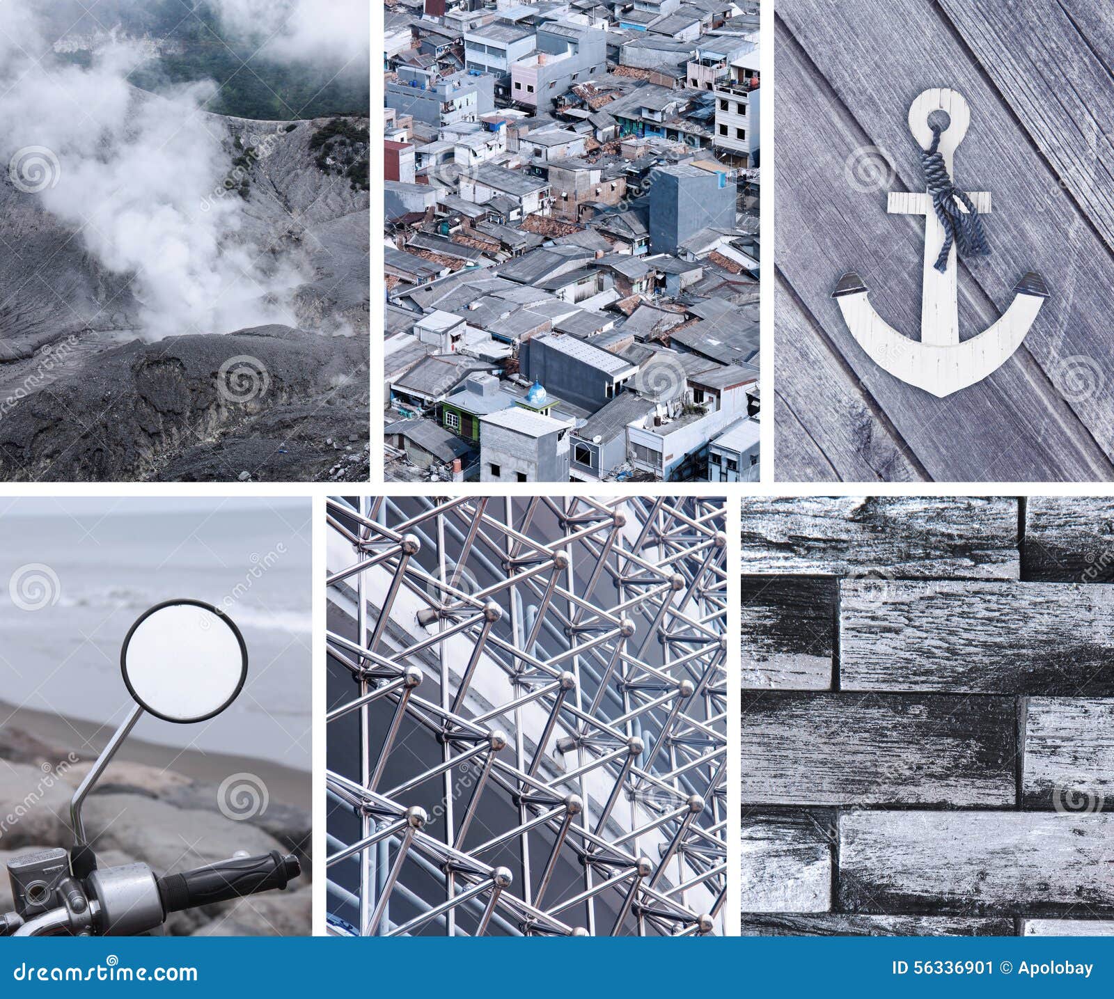 Collage of Photos in Gray Colors Stock Image - Image of cmyk, gray ...