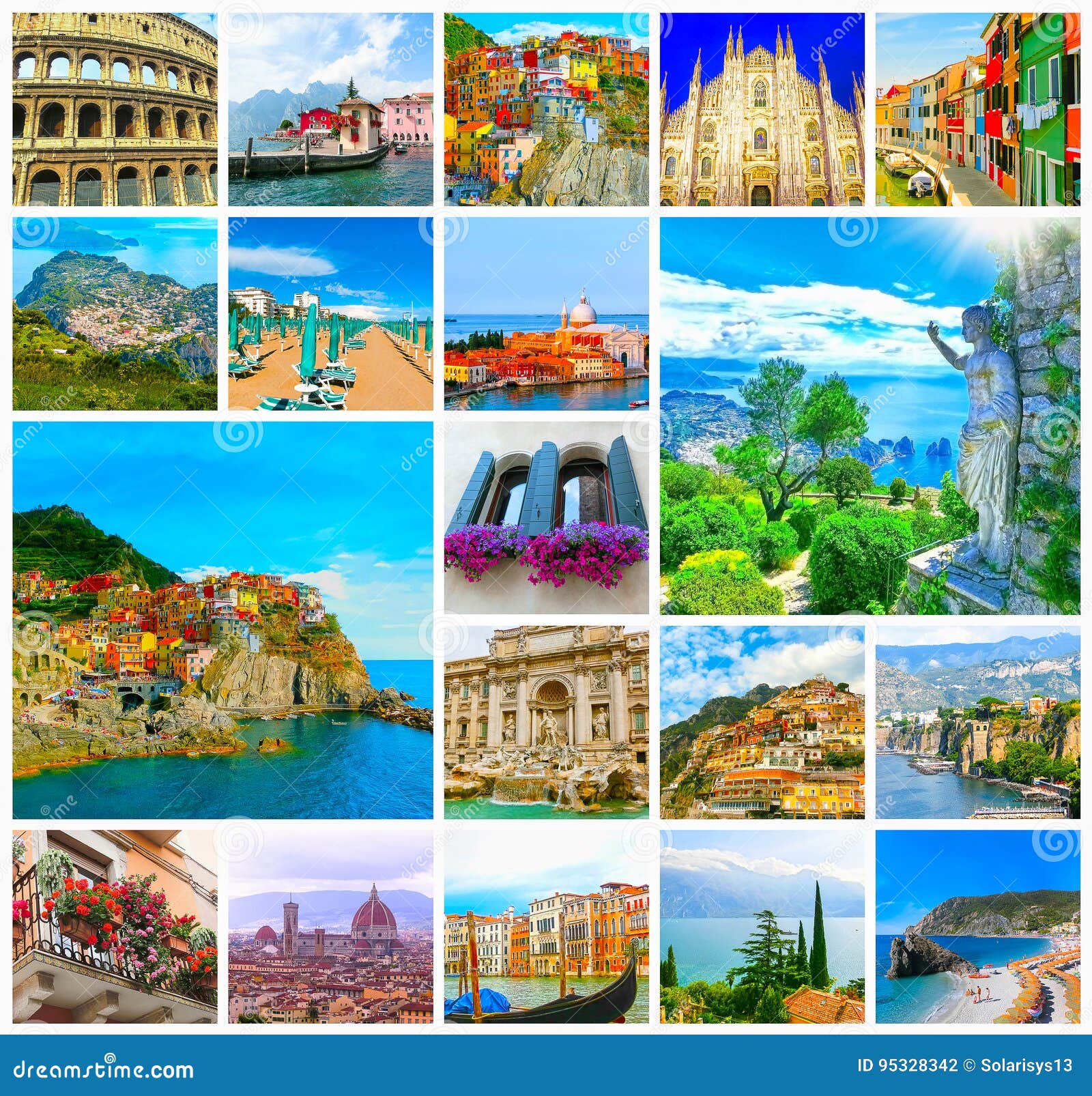 Collage from Photos of Italy Stock Photo - Image of city, limone: 95328342