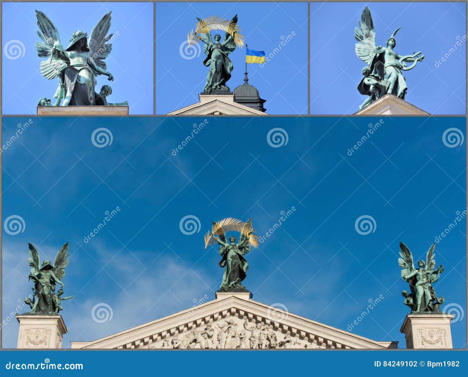 A Collage of Photos on Lviv Theatre of Opera Editorial Photography ...