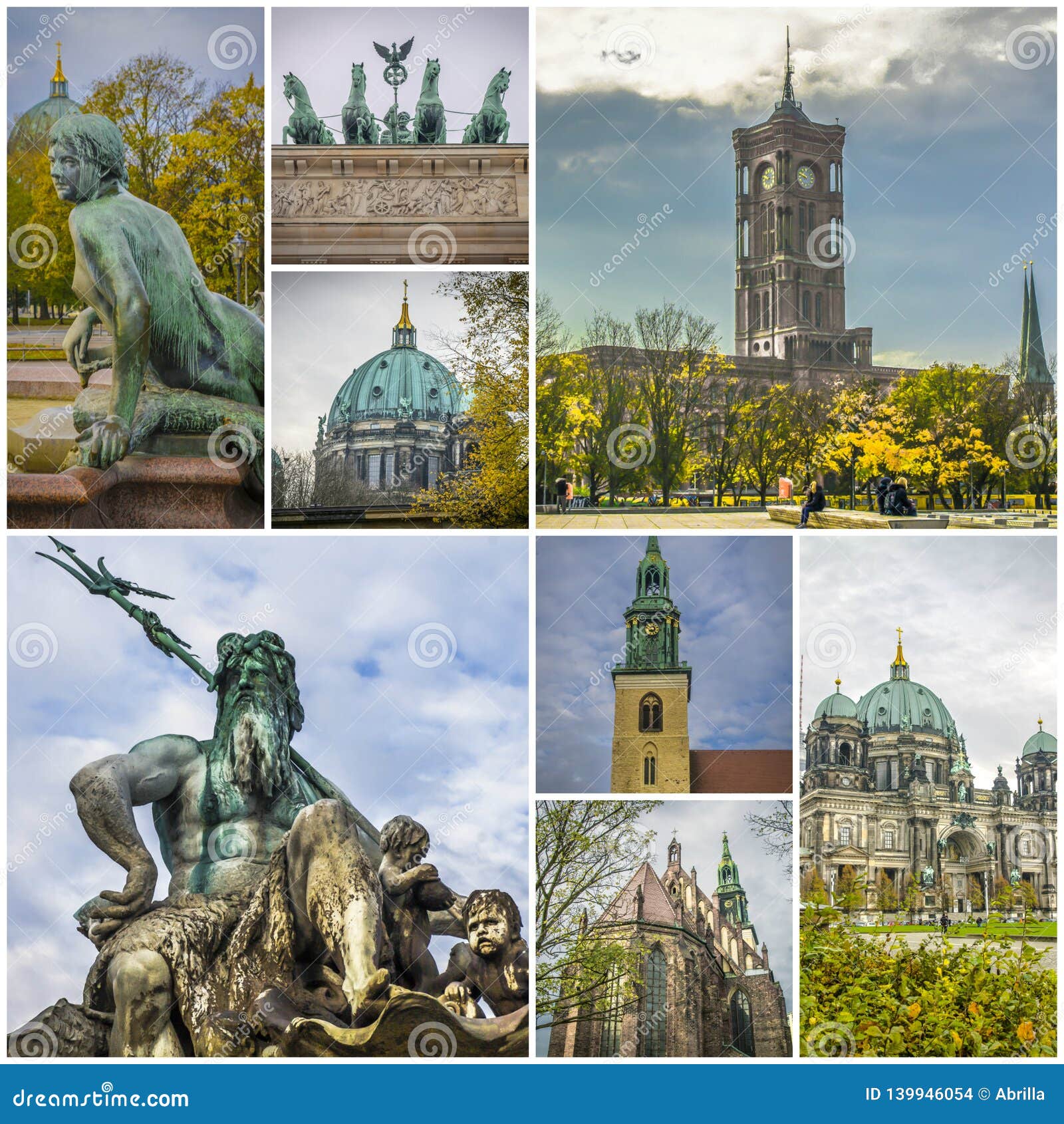 Collage of Photos of the Sights of Berlin, Germany Stock Photo - Image ...