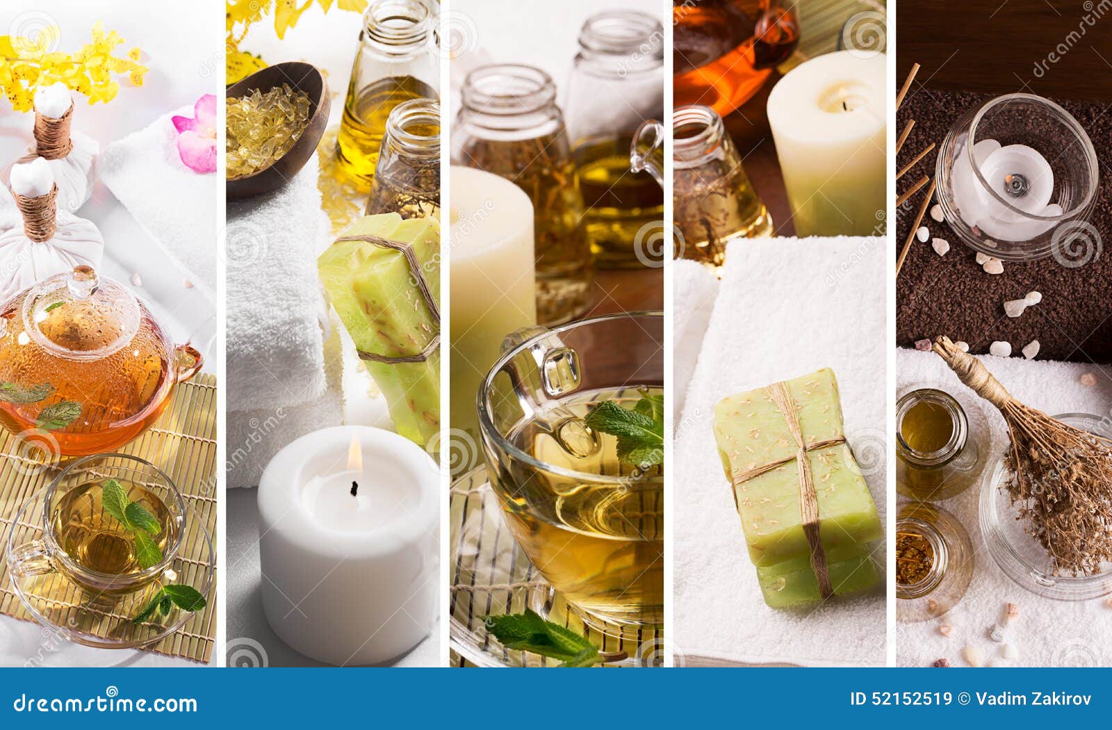 Collage from photos of SPA stock image. Image of massage - 52152519