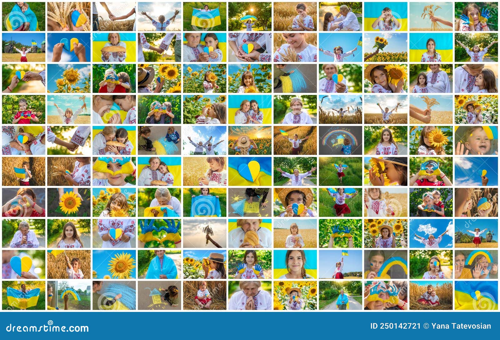 Collage of Photos on the Theme of Ukraine. Selective Focus Stock Image ...