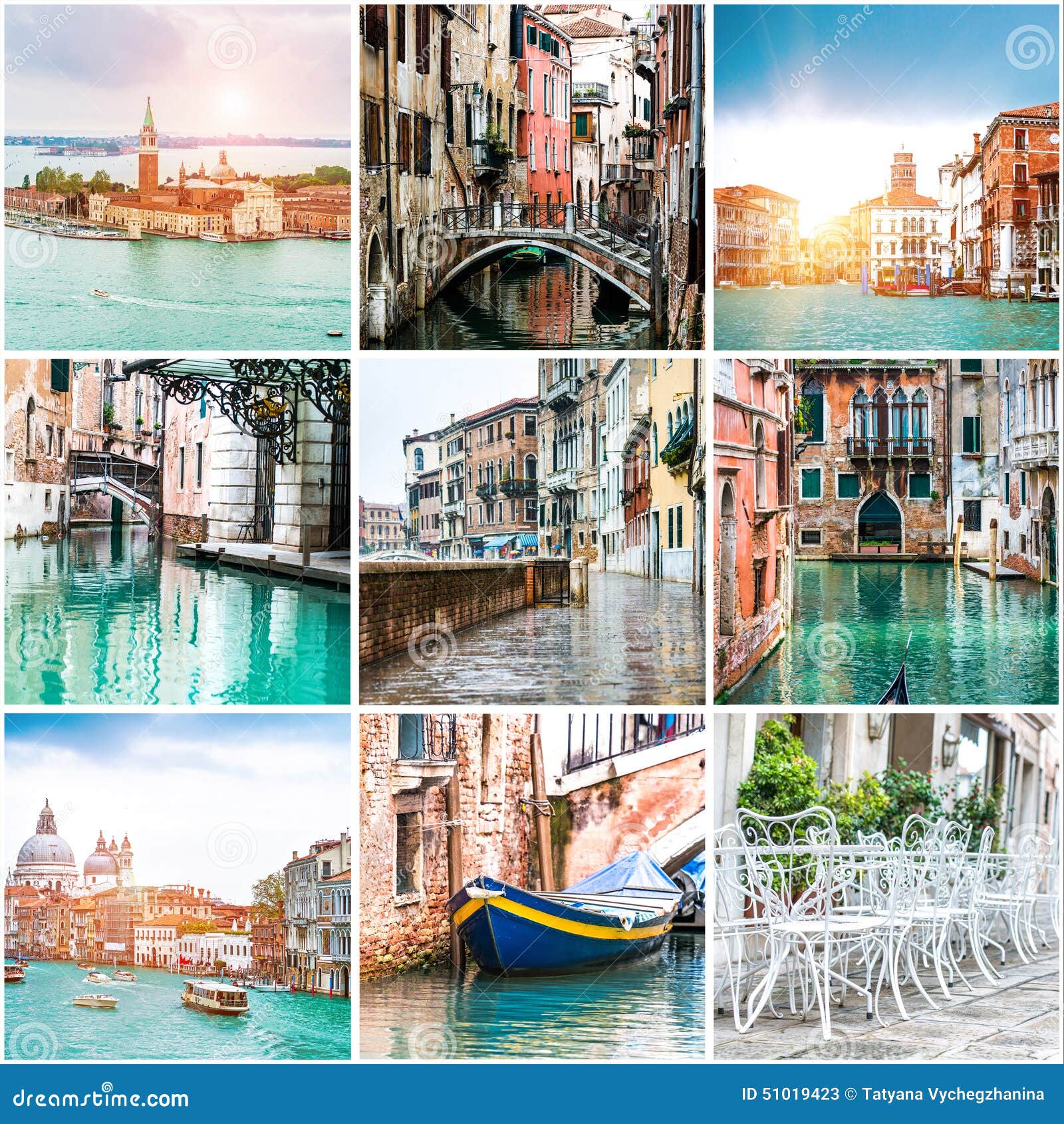 Collage of Photos from Venice Stock Image - Image of grand, historic ...