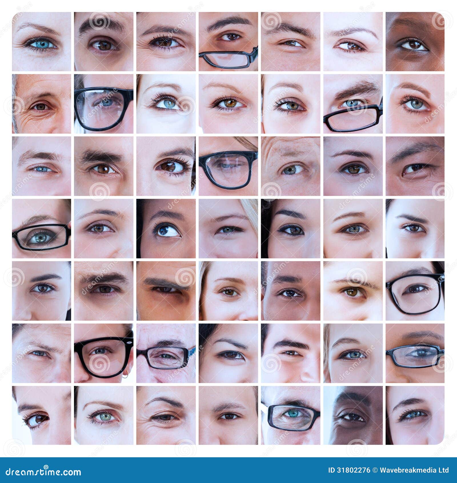 Collage of Pictures with Eyes Stock Photo - Image of brown, attractive ...