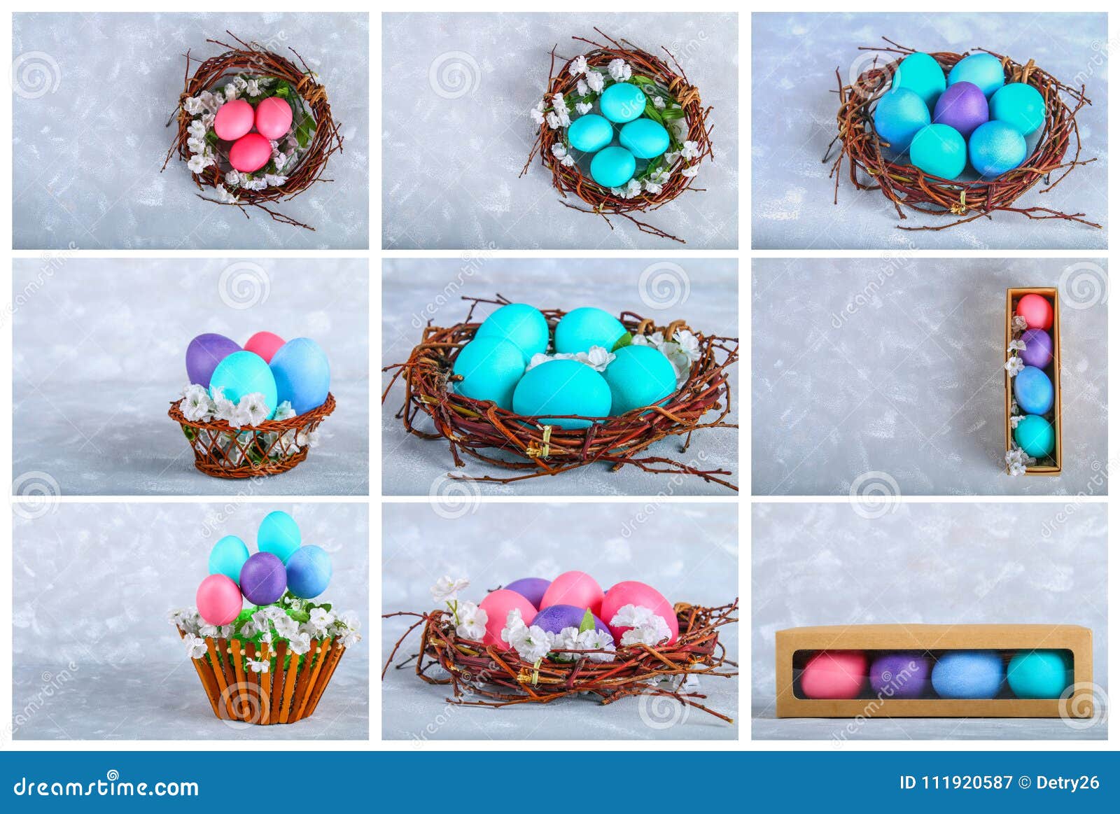 A Collage of Pictures on the Theme of Easter. Stock Image - Image of ...