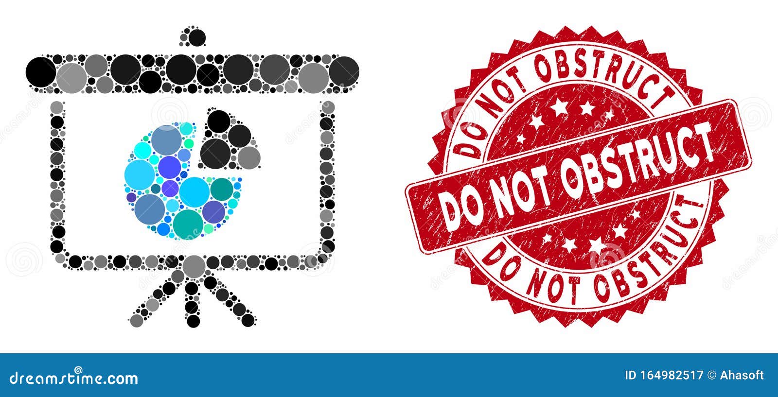 Textured Do Not Obstruct Seal And Square Dot Collage Marriage Persons ...