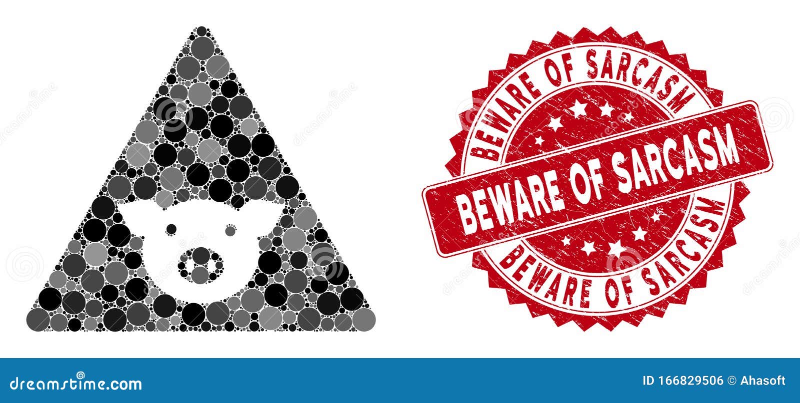 Circle Sarcasm Icon Collage Stock Image | CartoonDealer.com #182774737