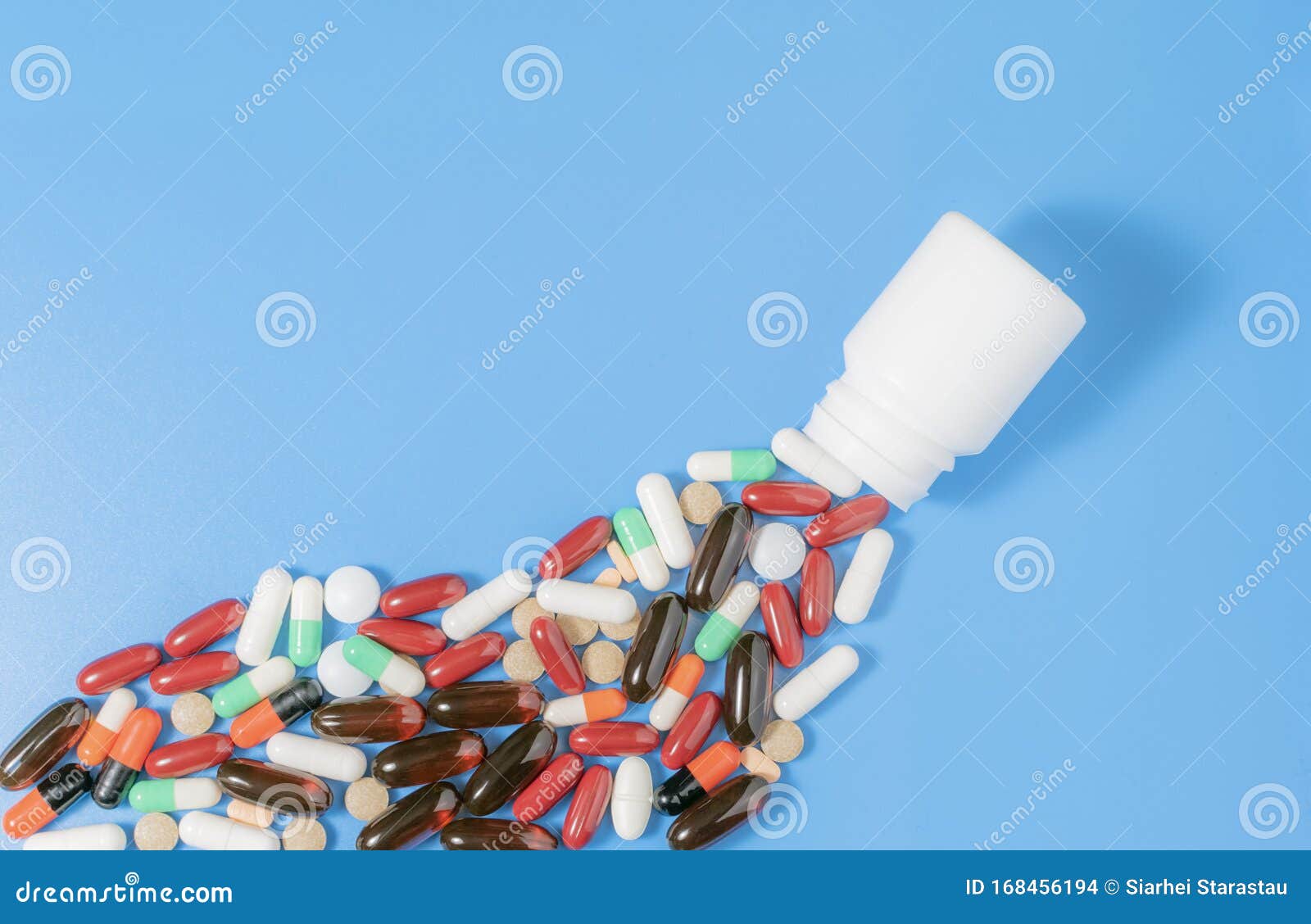 Collage of Pills and Capsules with Medicine Stock Photo - Image of ...