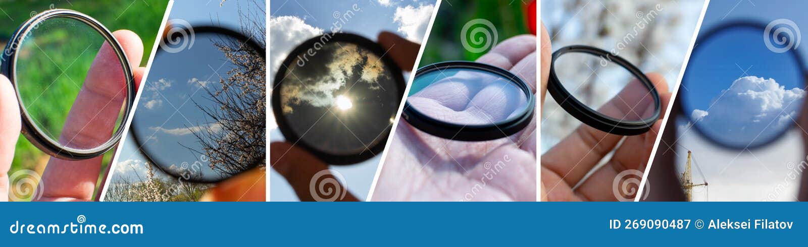 Collage of Polarizing and ND Filters for the Camera. Horizontal Format ...