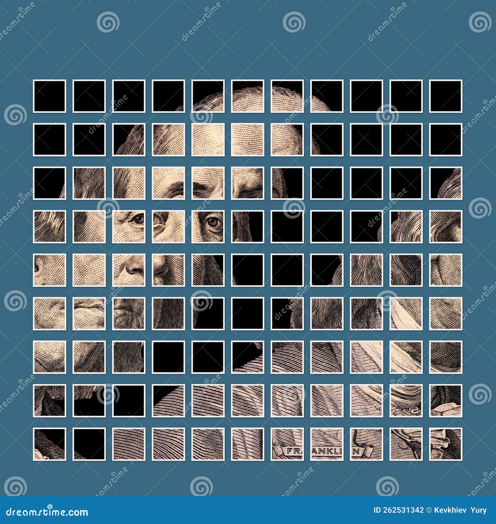 Collage with Portrait of U.S Stock Illustration - Illustration of ...