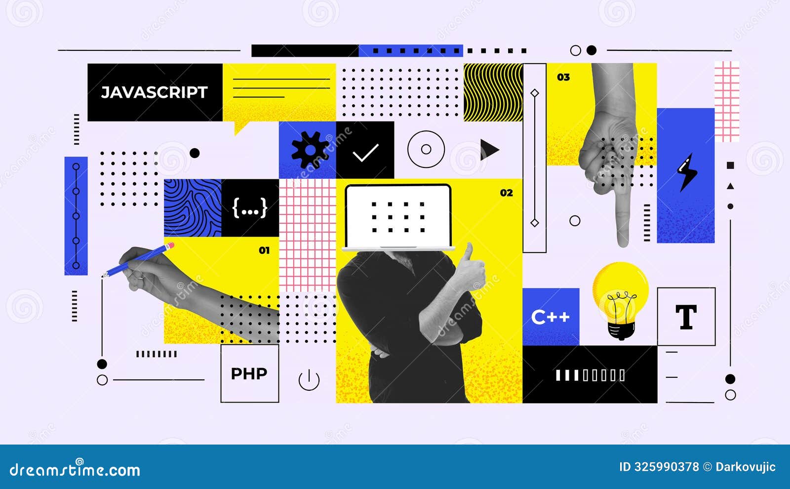 Collage Poster Design - Developing Stock Vector - Illustration of ...