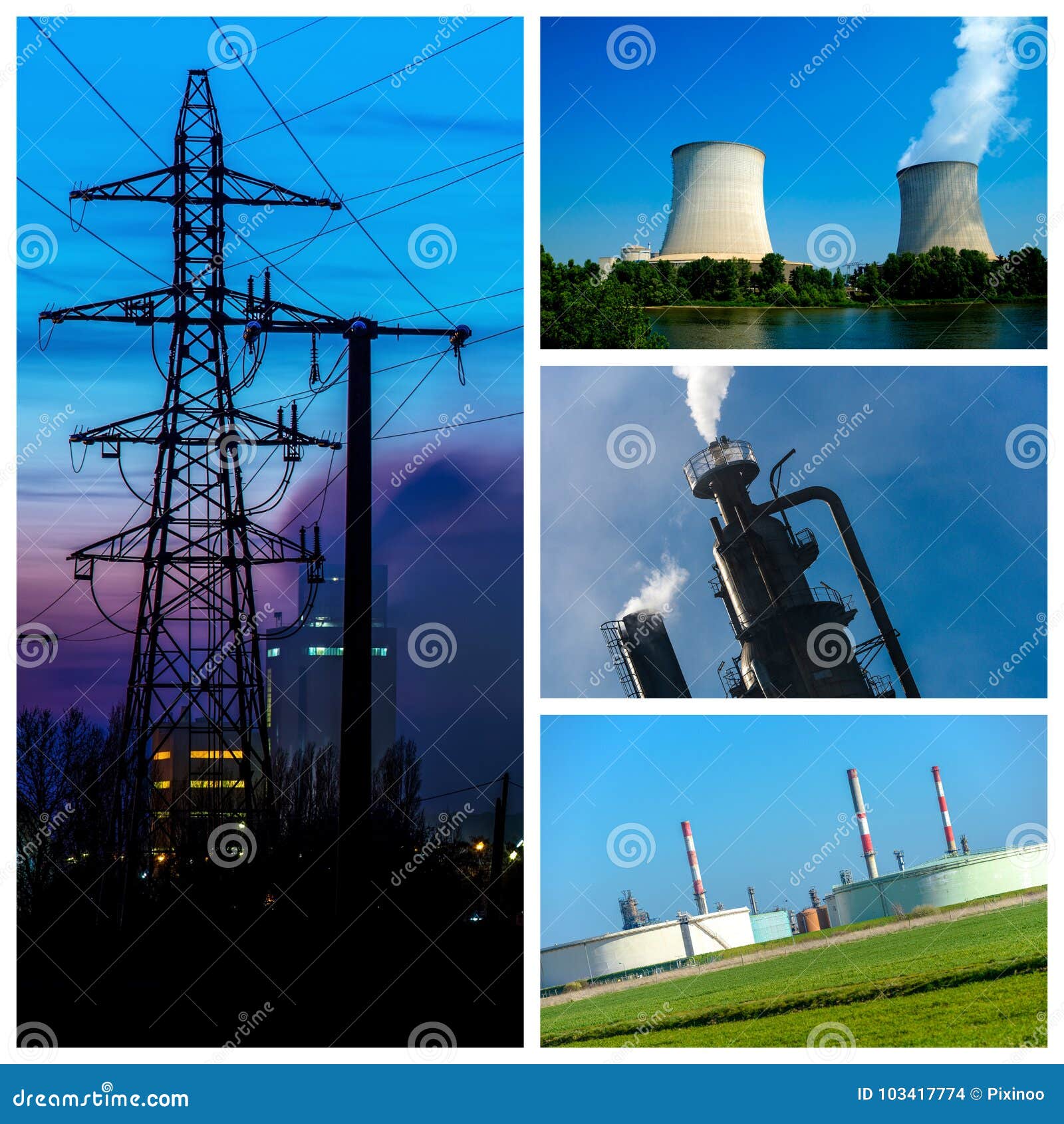 Collage of Power and Energy Concepts and Products Stock Photo - Image ...