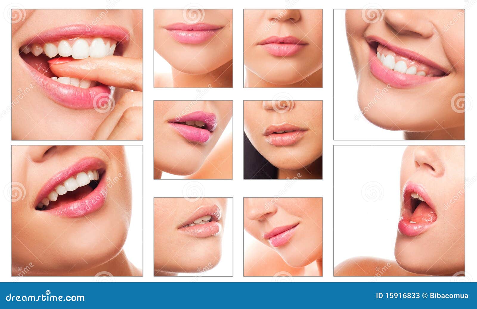 Collage of pretty lips stock image. Image of healthy - 15916833