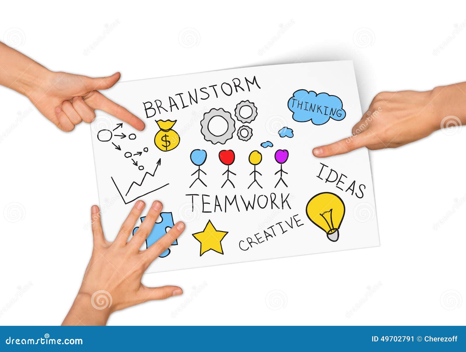 Collage Que Expresa El Concepto De Ideas Creativas Imagen de archivo ...