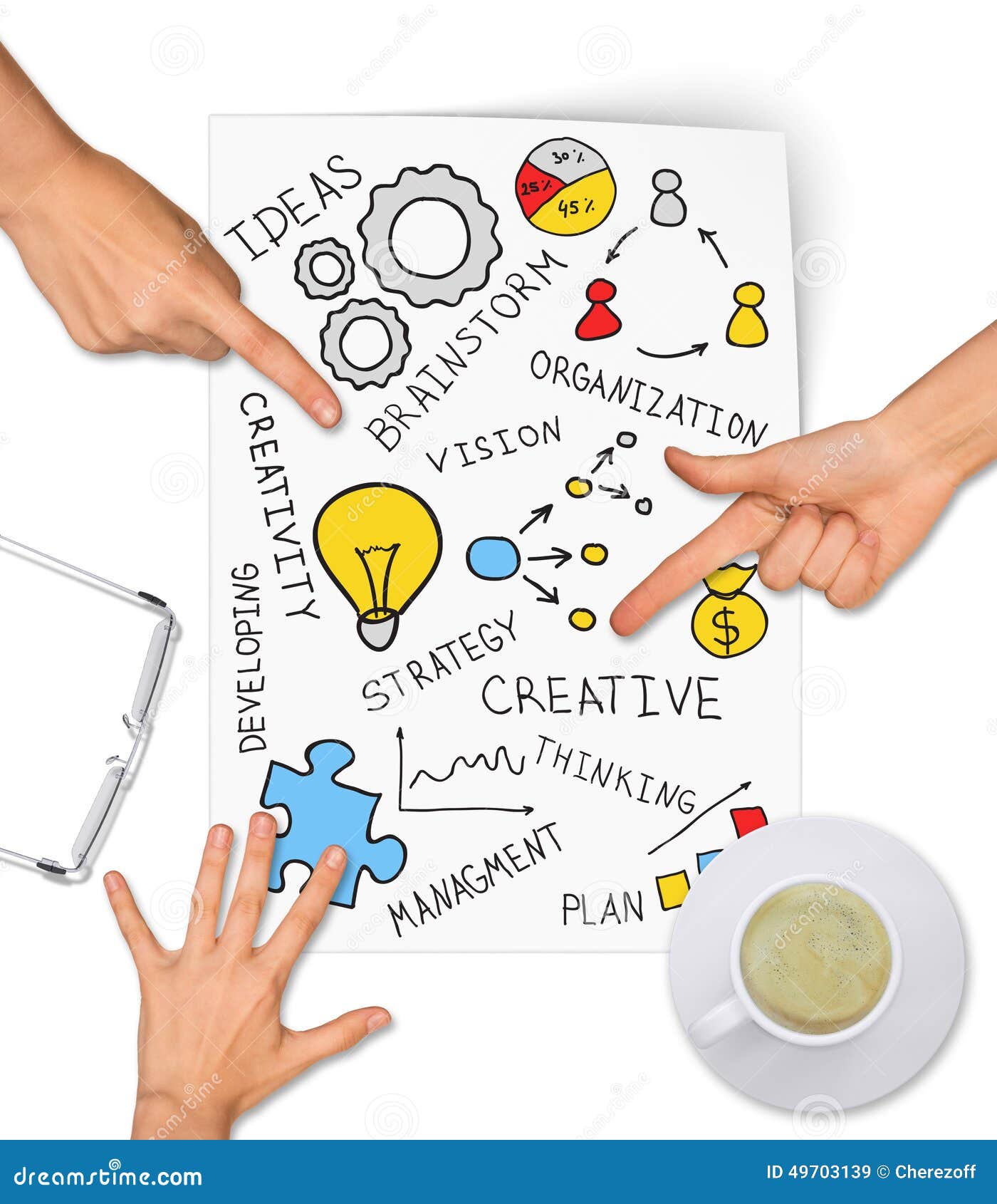 Collage Que Expresa El Concepto De Ideas Creativas Imagen de archivo ...