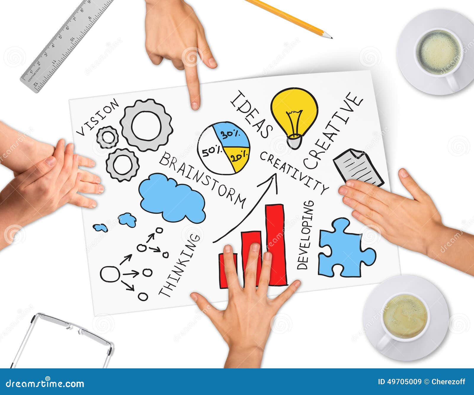 Collage Que Expresa El Concepto De Ideas Creativas Imagen de archivo ...