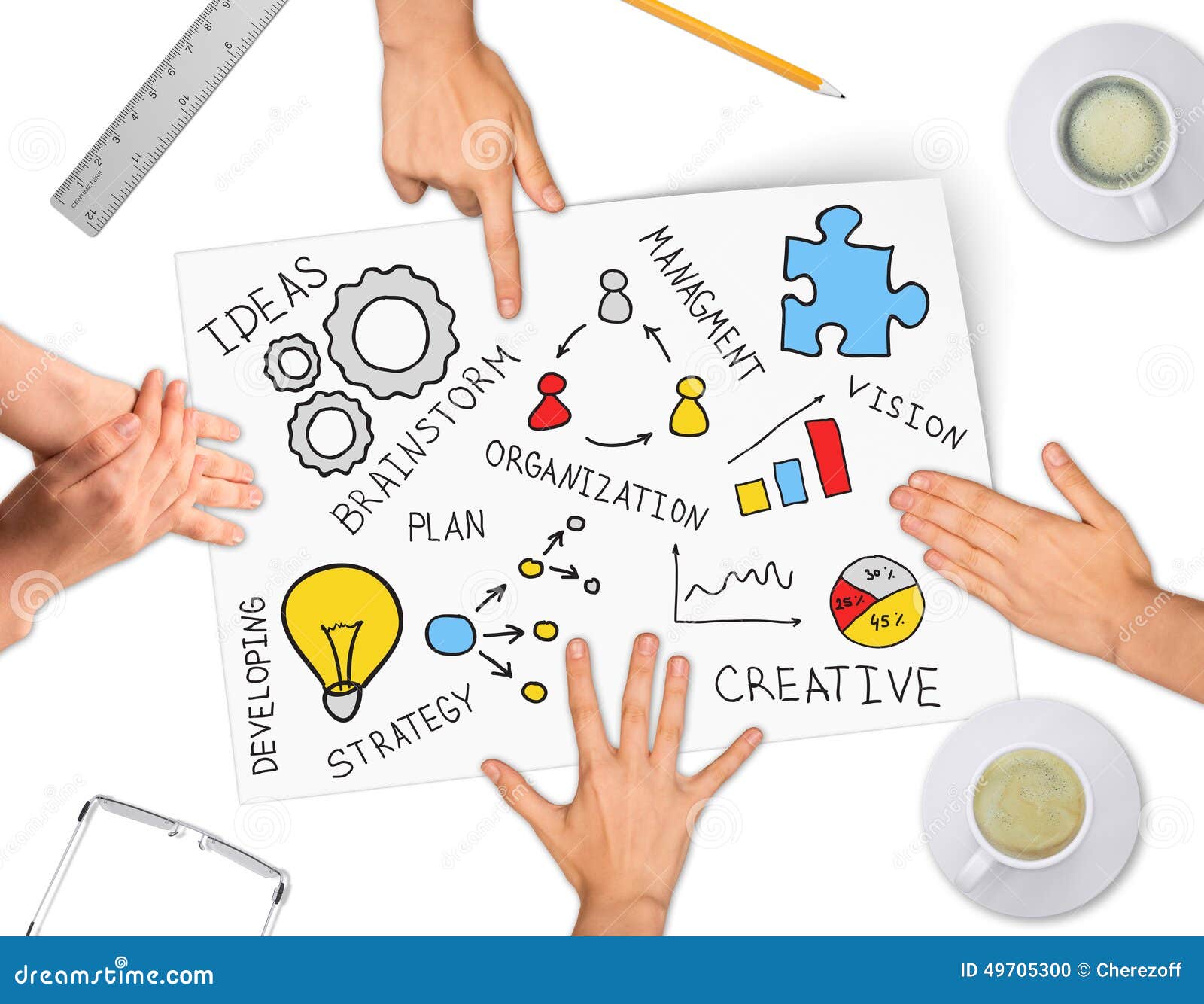 Collage Que Expresa El Concepto De Ideas Creativas Foto de archivo ...