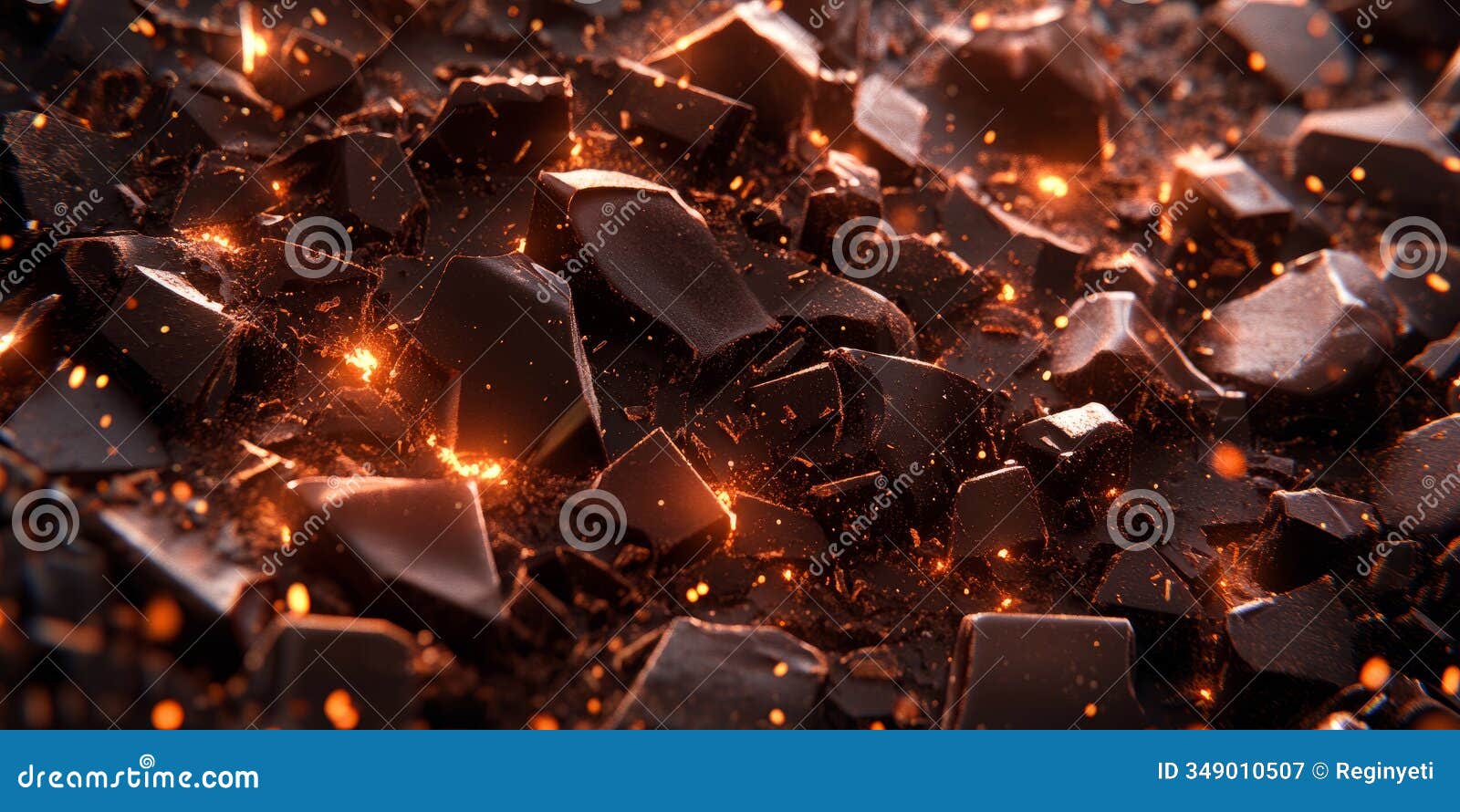 Chemical Elements Form Chocolate Structure with Glowing Points Stock ...