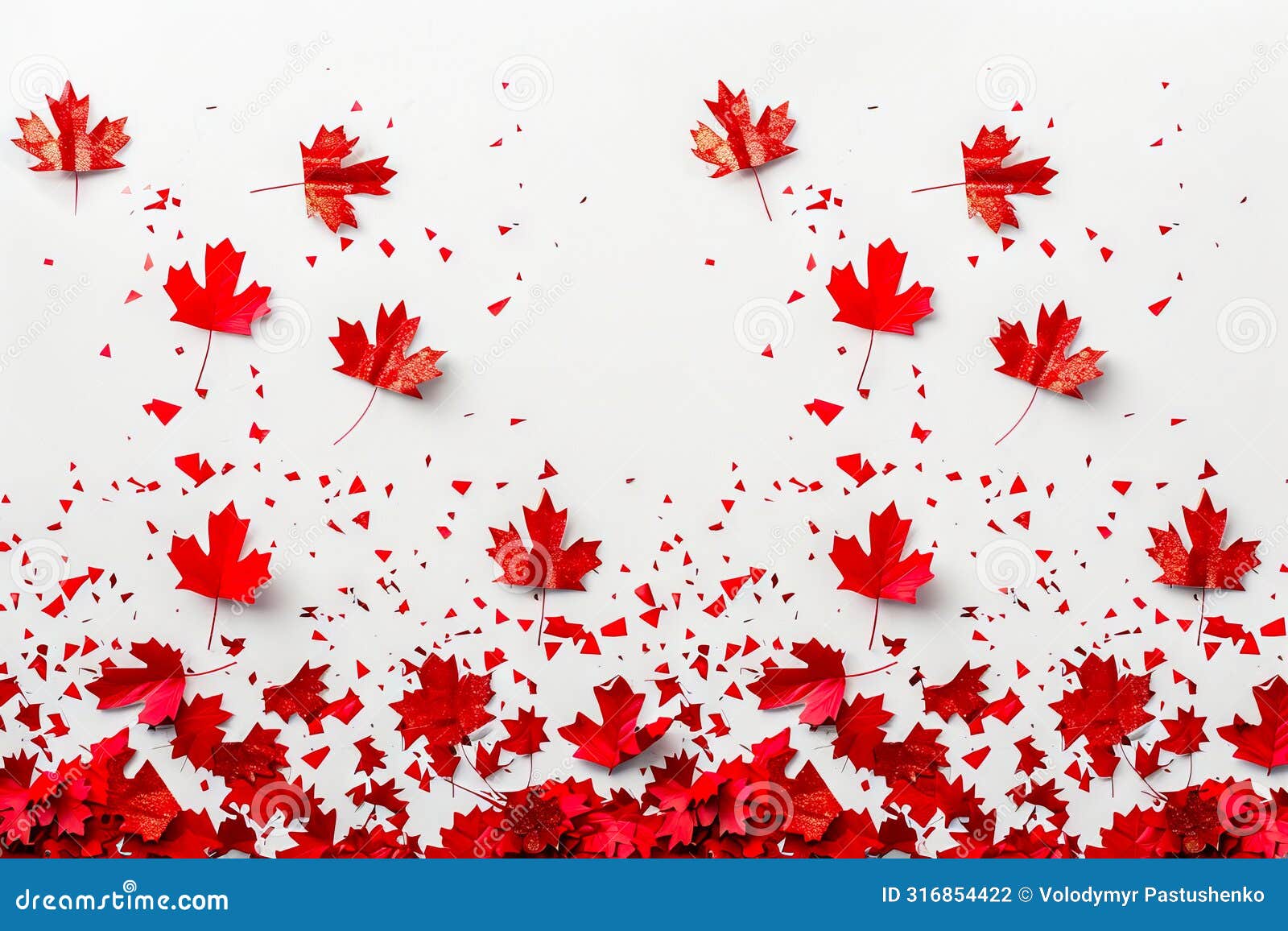 A Collage of Red Maple Leaves on a White Background Stock Photo - Image ...