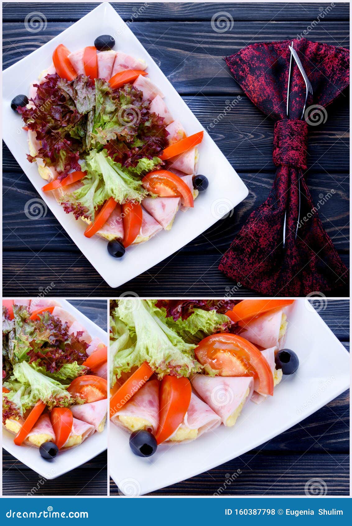 Collage of Restaurant Dishes. Tasty Dishes for the Restaurant Stock ...