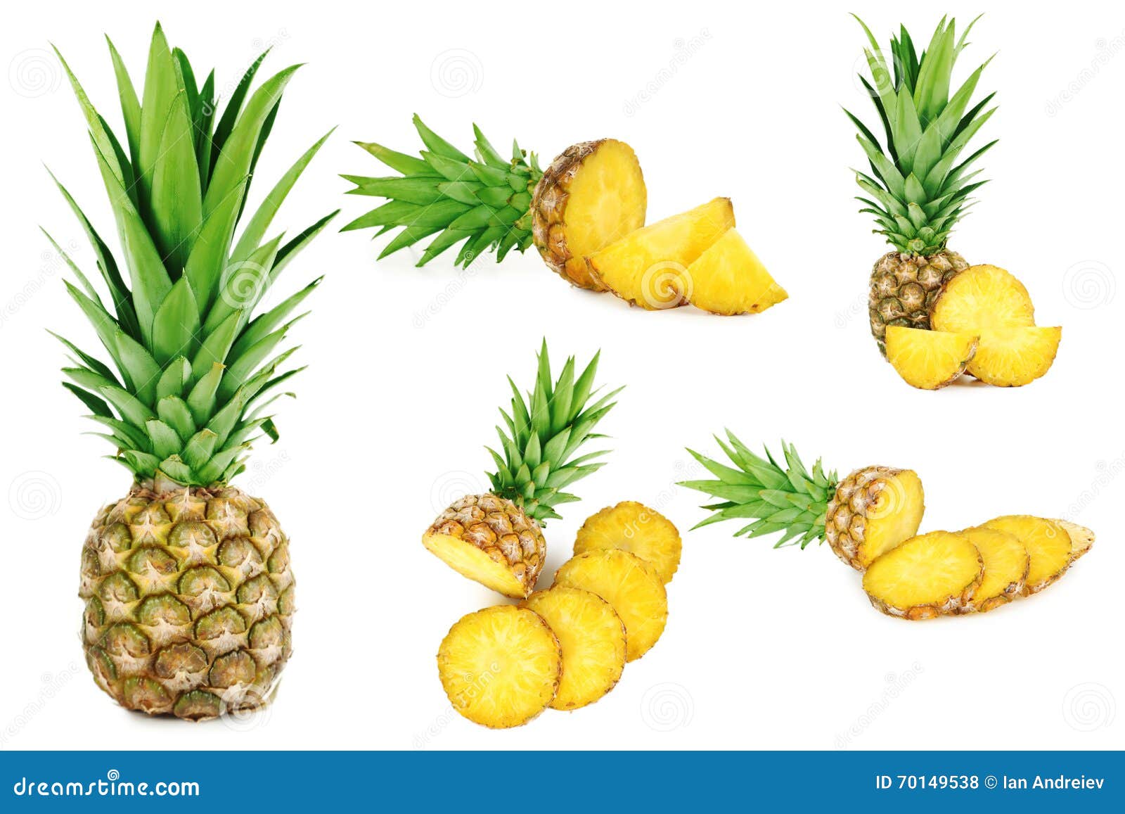 Collage of ripe pineapple stock photo. Image of citrus - 70149538