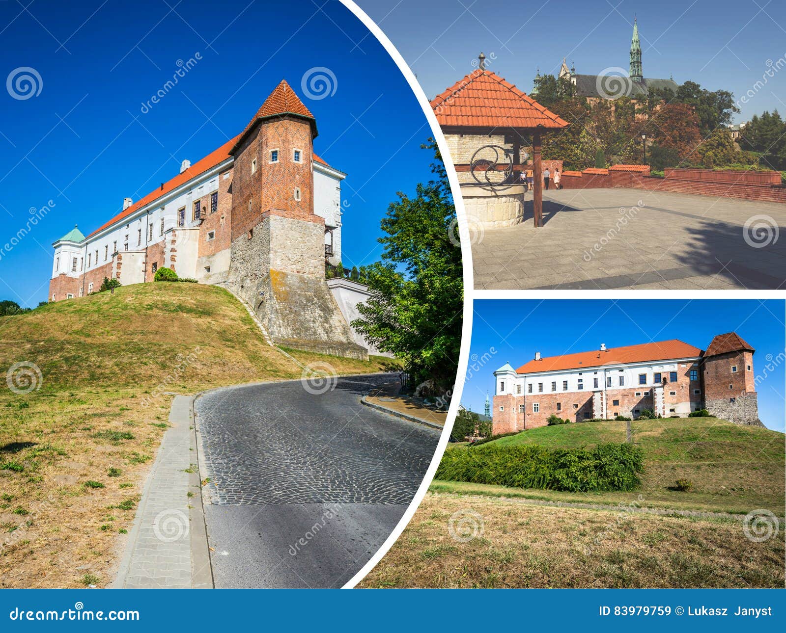 Collage of Sandomierz Royal Castle Stock Image - Image of apartment ...