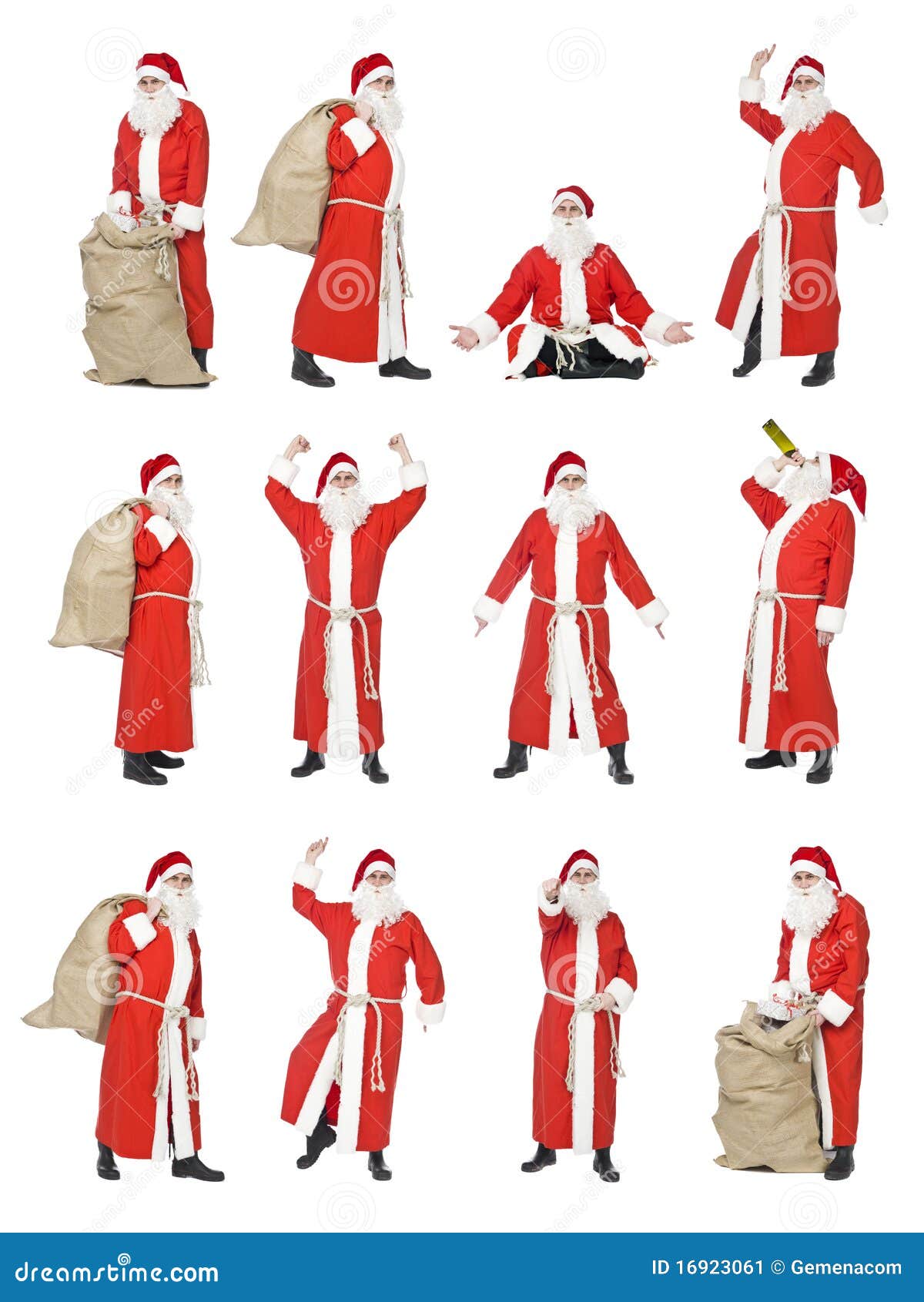 Collage of Santa stock image. Image of expression, holiday - 16923061