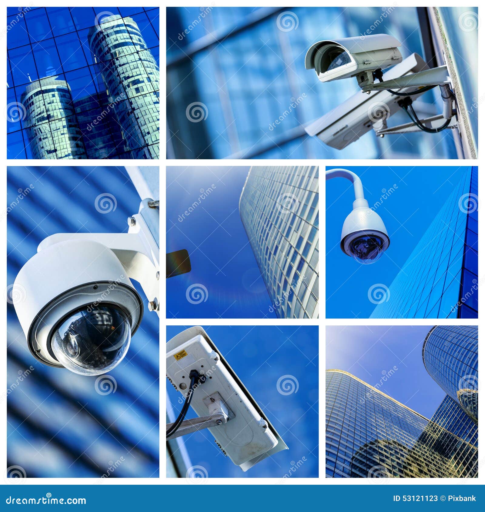 Collage of Security Camera and Urban Video Stock Image - Image of ...