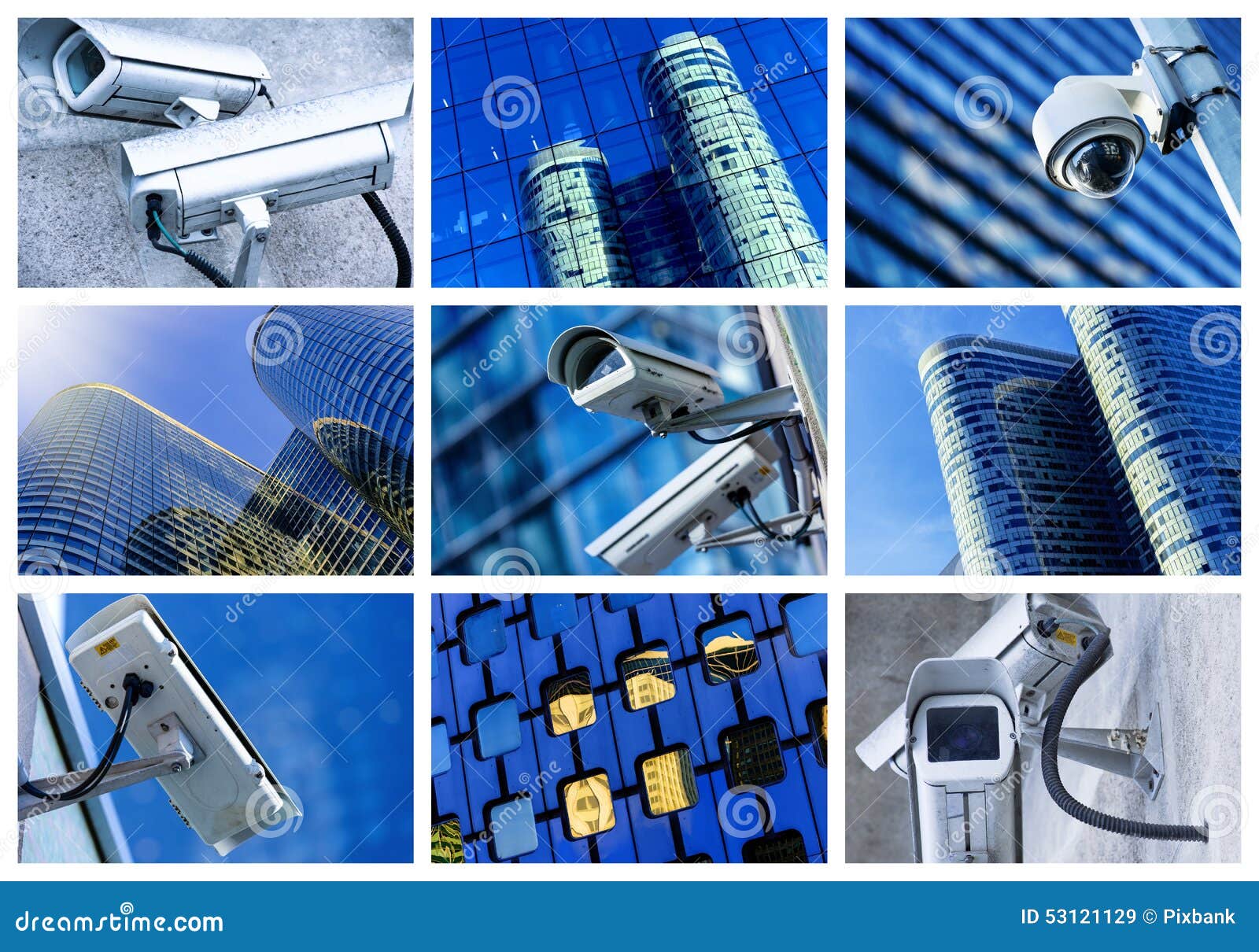Collage of Security Camera and Urban Video Stock Image - Image of ...