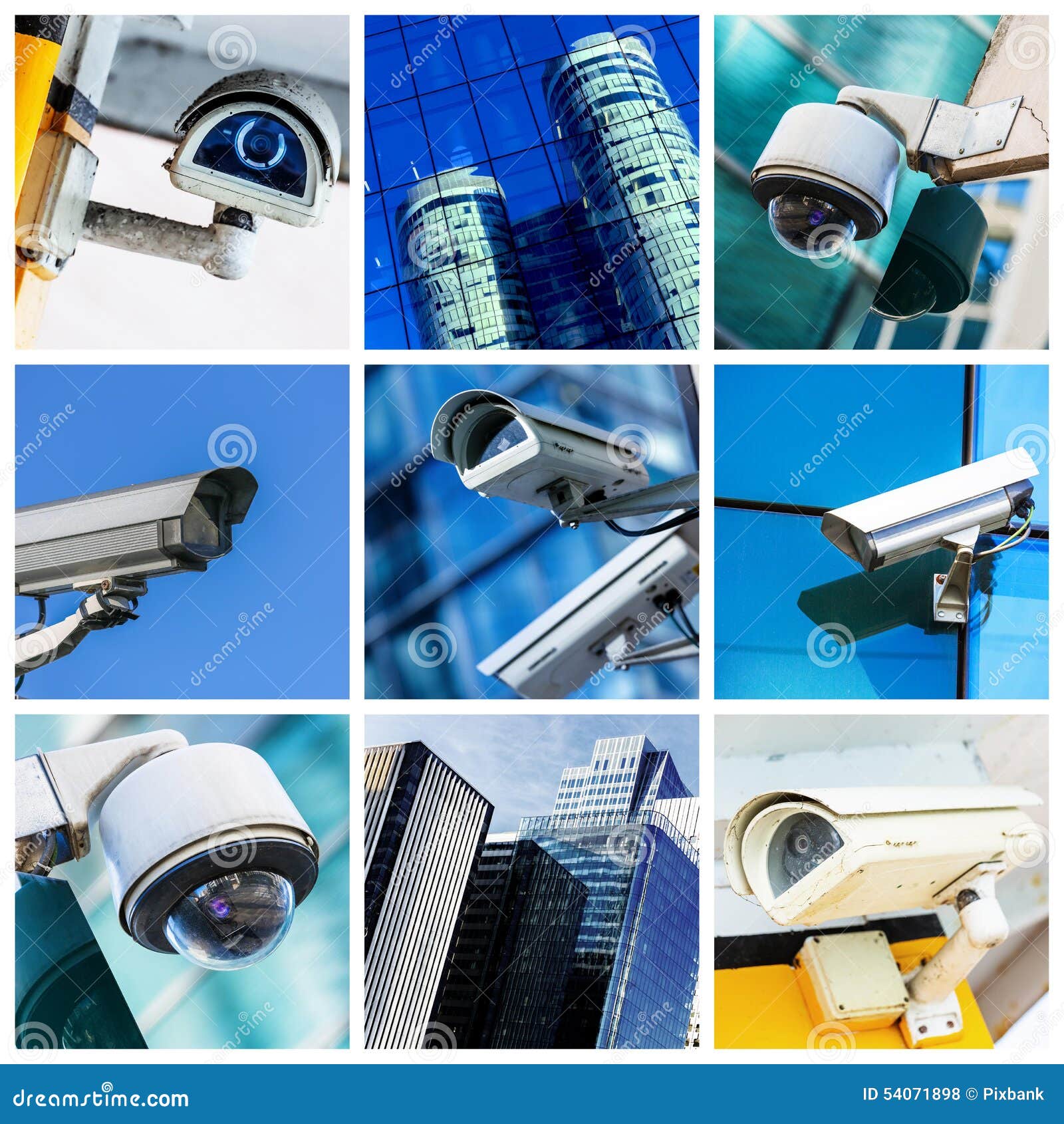 Collage of Security Camera and Urban Video Stock Photo - Image of ...