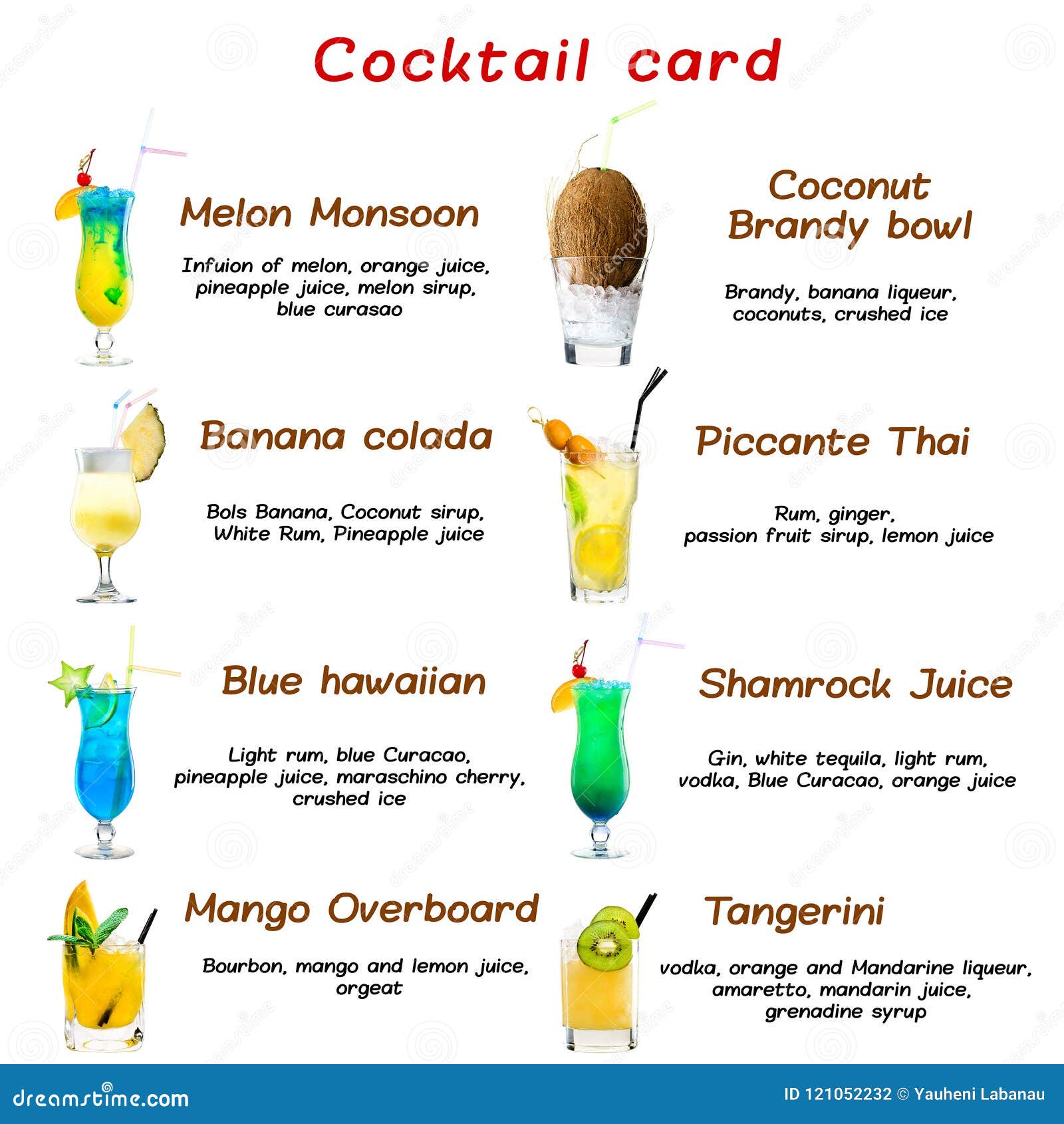 Set of Classic Cocktail Isolated on White Stock Photo - Image of mojito ...