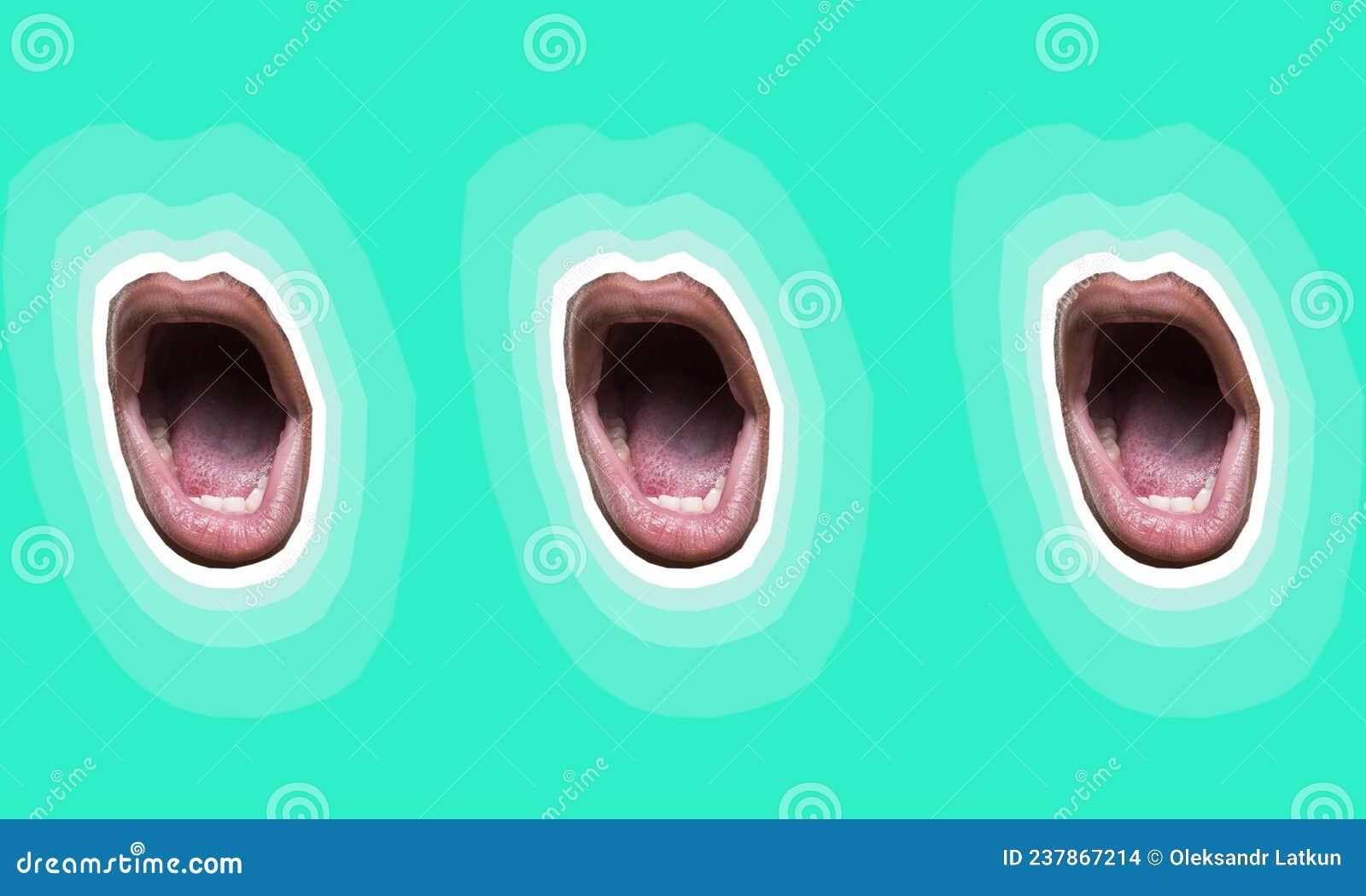 Collage with Set Mouth Collection. High Quality Photo Stock Photo ...