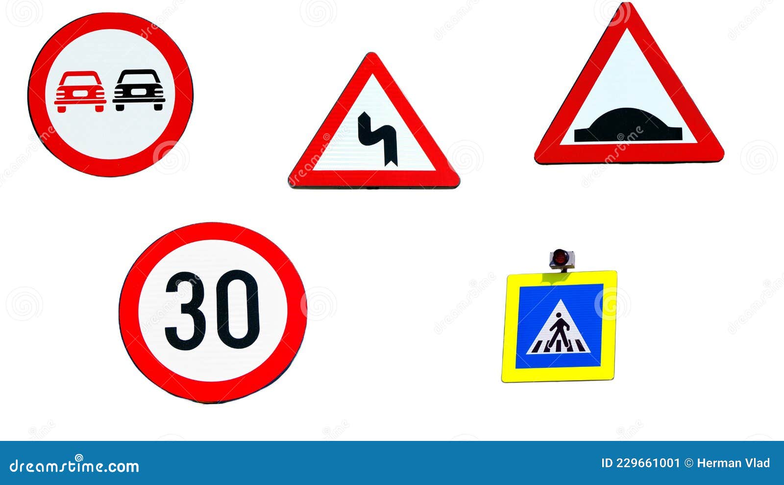 Collage with Several Traffic Signs Stock Image - Image of symbol ...