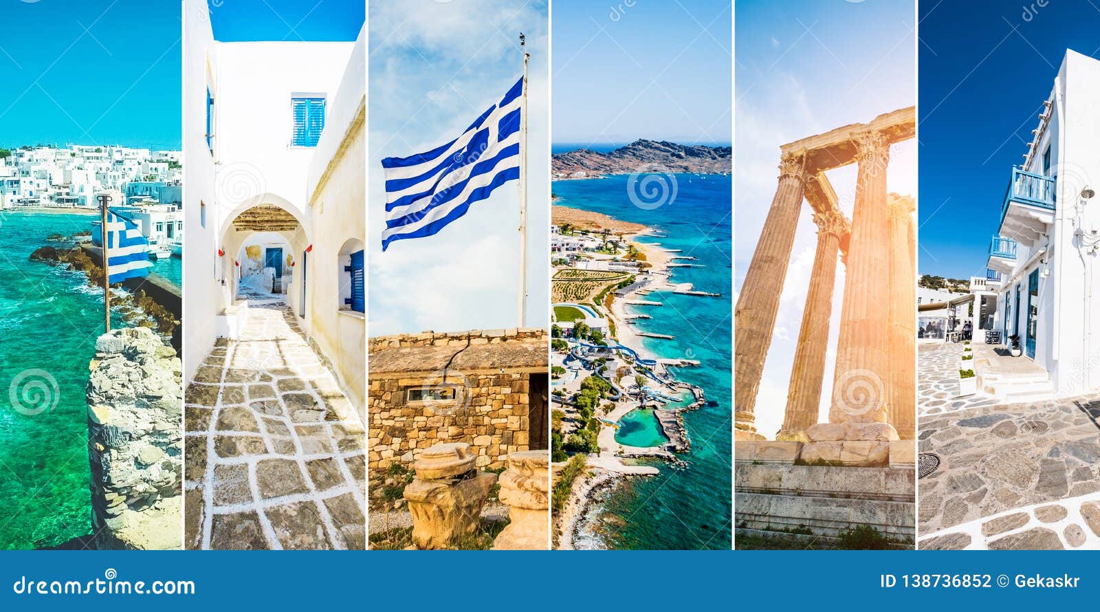 Collage of Sights of Greece Stock Photo - Image of landmark, europe ...
