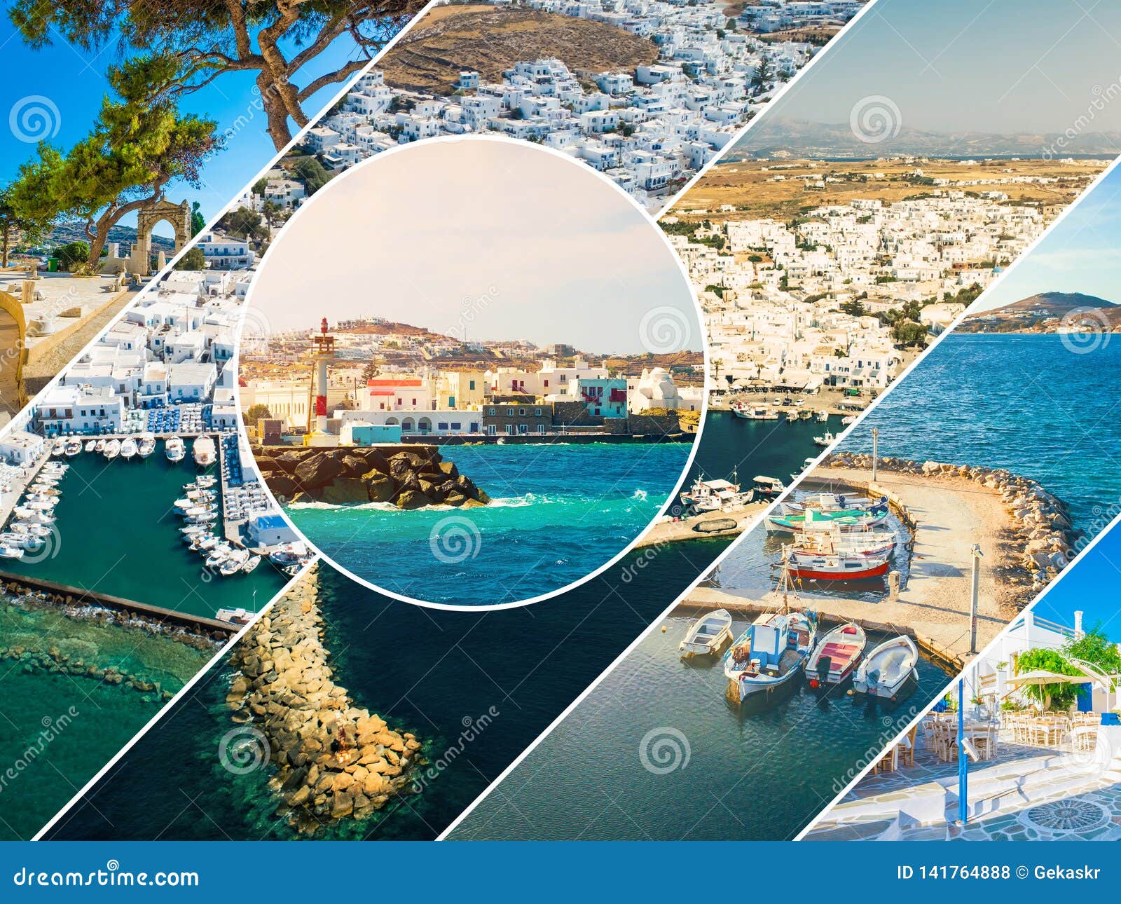 Collage of Sights of Greece Stock Photo - Image of beach, beautiful ...
